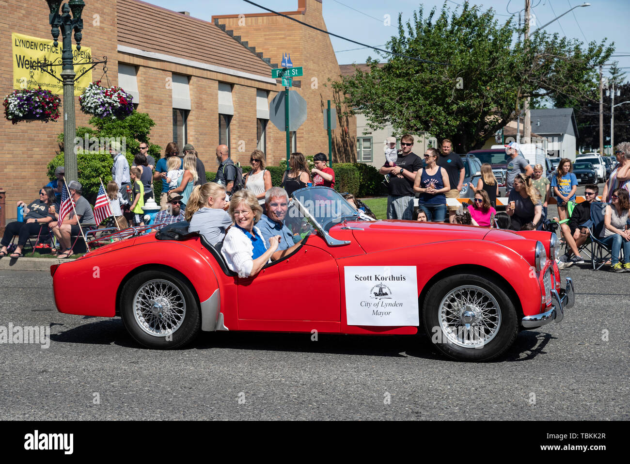 City of Lynden mayor Scott Korthuis in the Lynden Farmers Day Parade ...