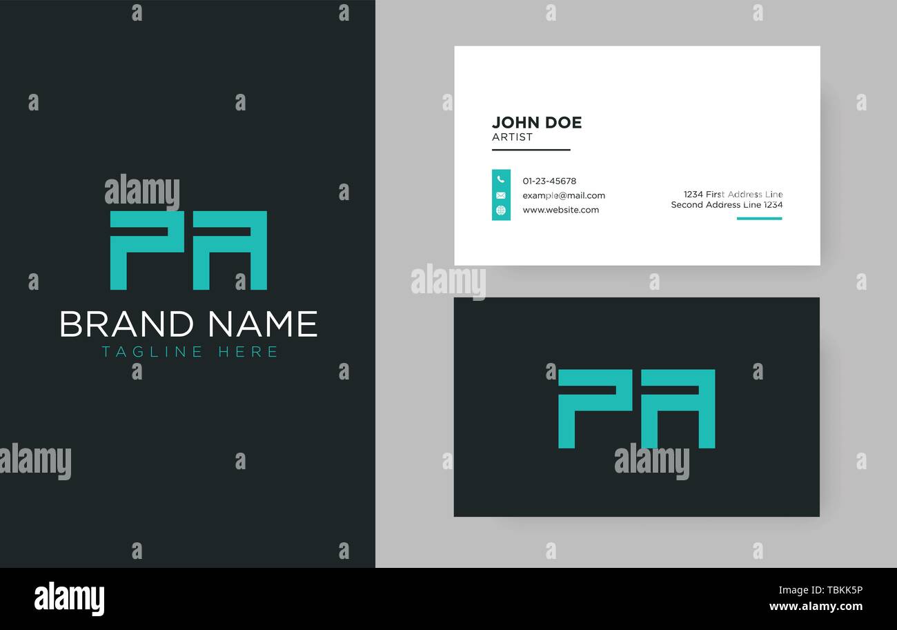 Premium letter PA logo with an elegant corporate identity template ...