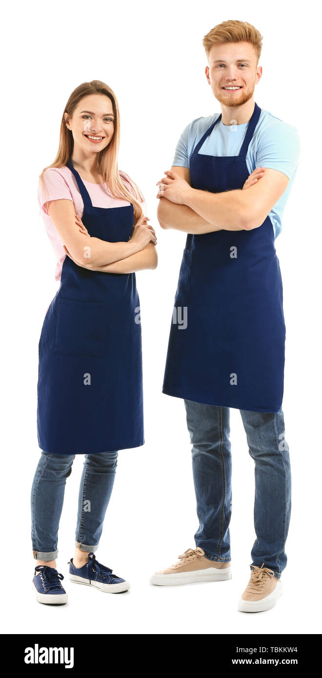 White aprons Cut Out Stock Images & Pictures - Alamy