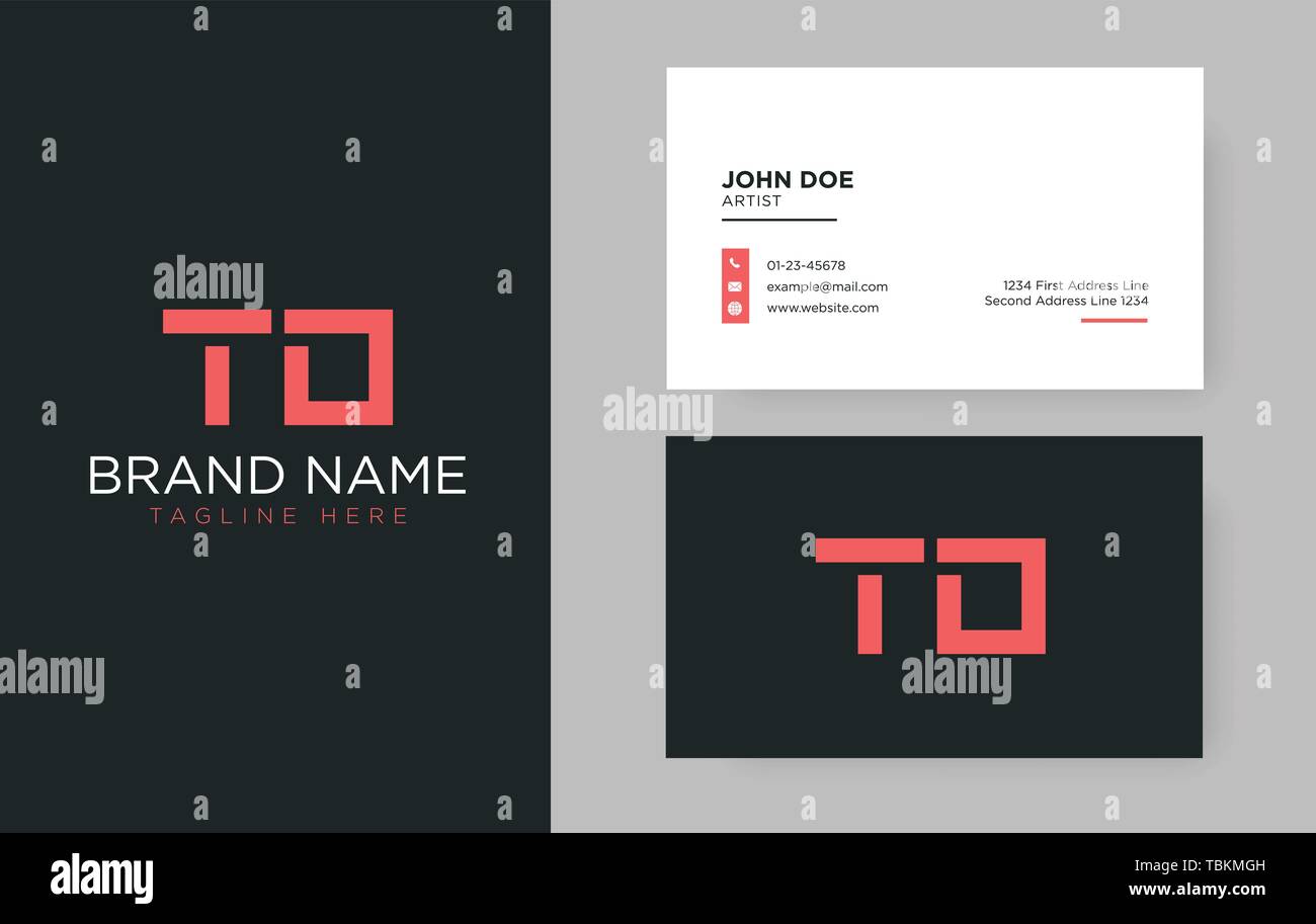 Premium letter TD logo with an elegant corporate identity template ...