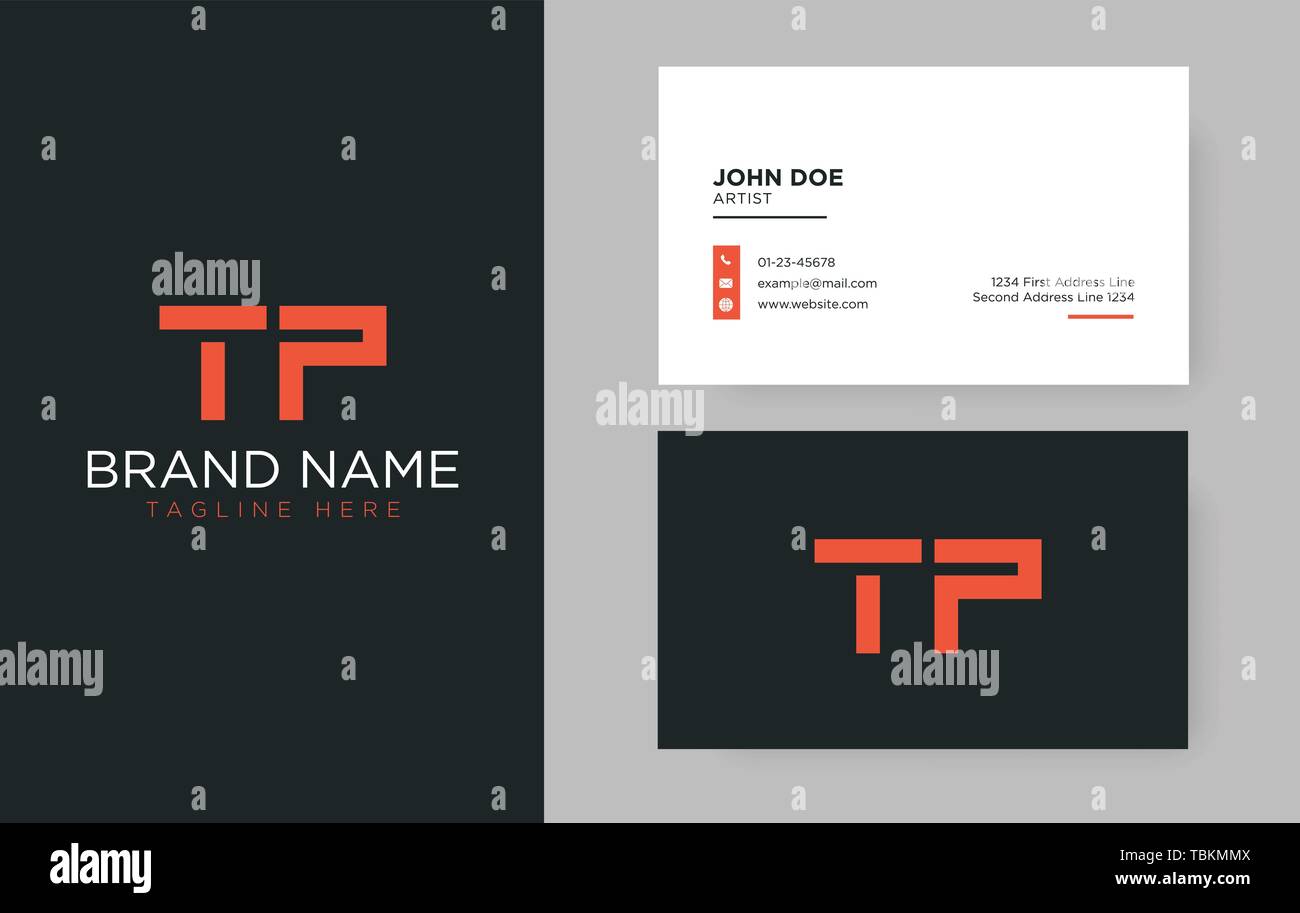 Premium letter TP logo with an elegant corporate identity template ...