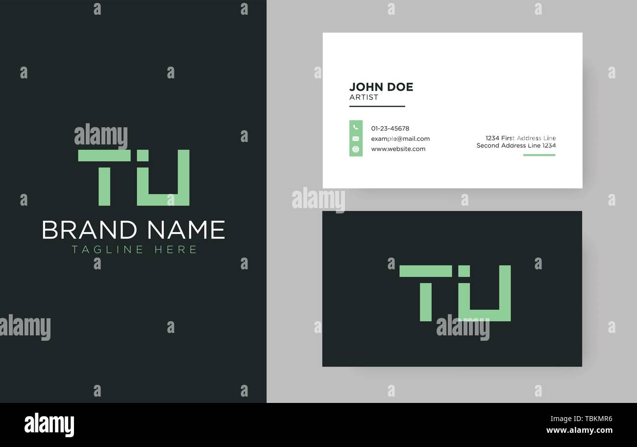 Premium letter TU logo with an elegant corporate identity template ...