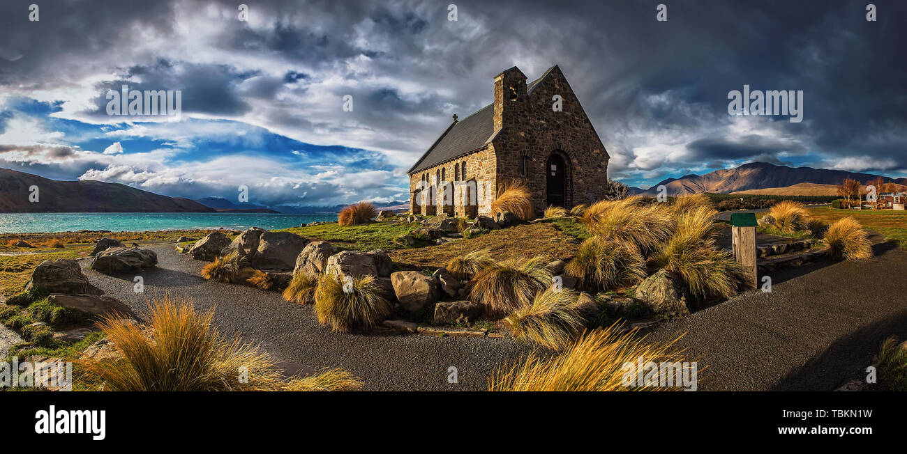 Good Shepherd Church. Panoramic view Stock Photo - Alamy