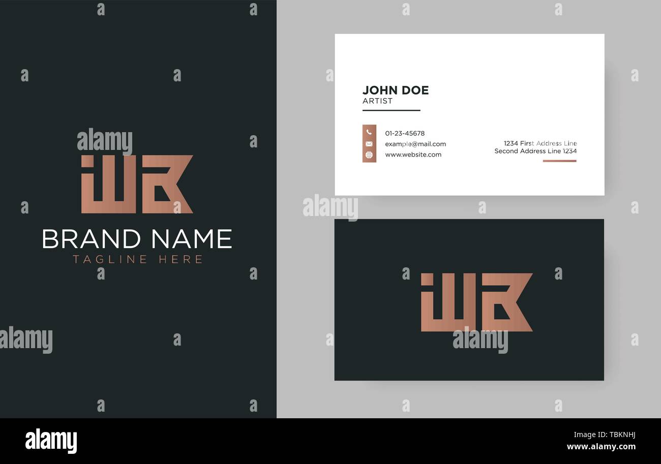 Premium letter WB logo with an elegant corporate identity template ...
