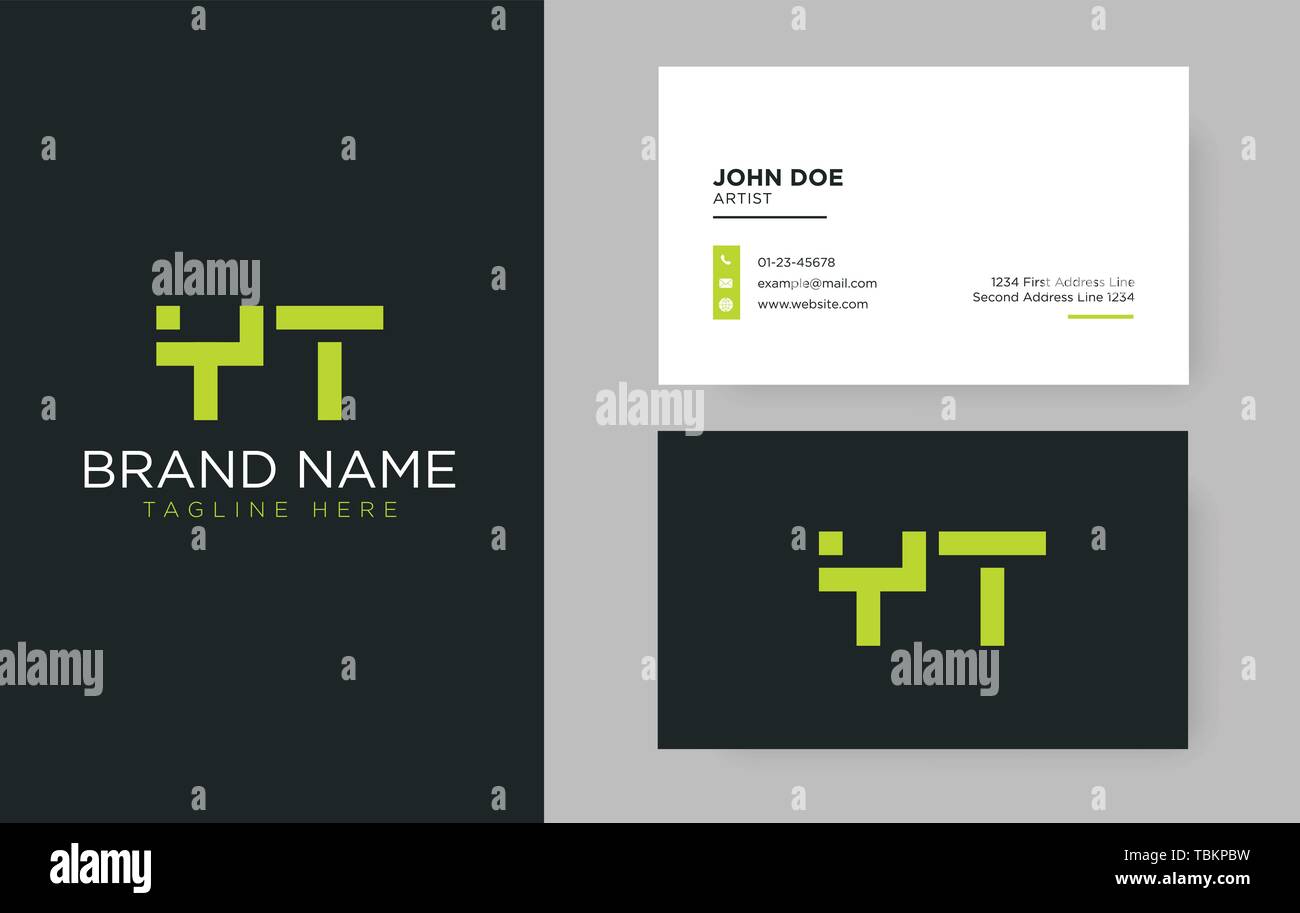 Premium letter YT logo with an elegant corporate identity template ...