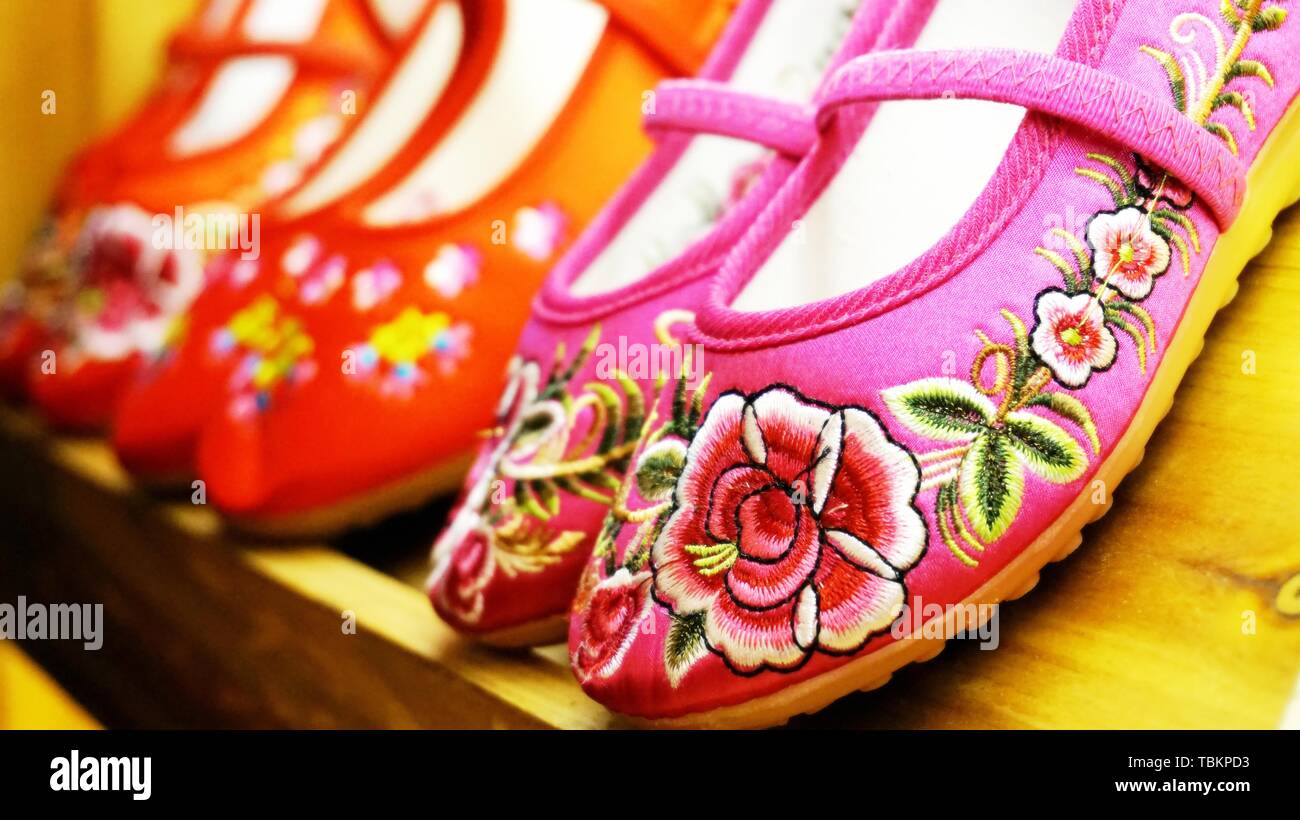 Embroidered shoes hi-res stock photography and images - Alamy