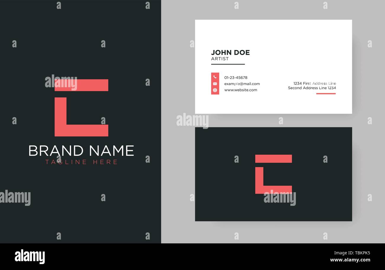 Premium letter C logo with an elegant corporate identity template Stock ...