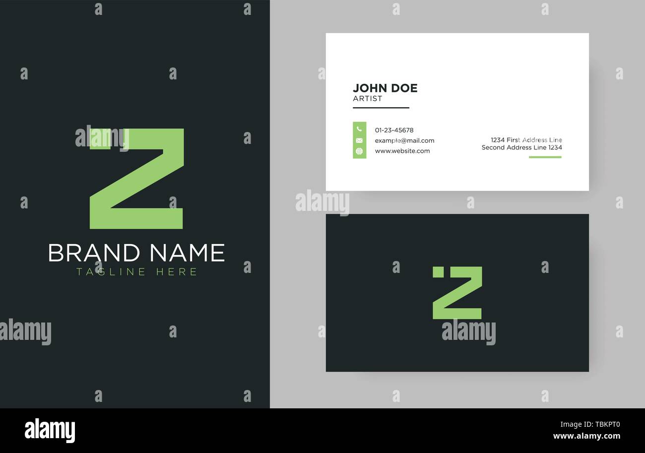 Premium letter Z logo with an elegant corporate identity template Stock ...