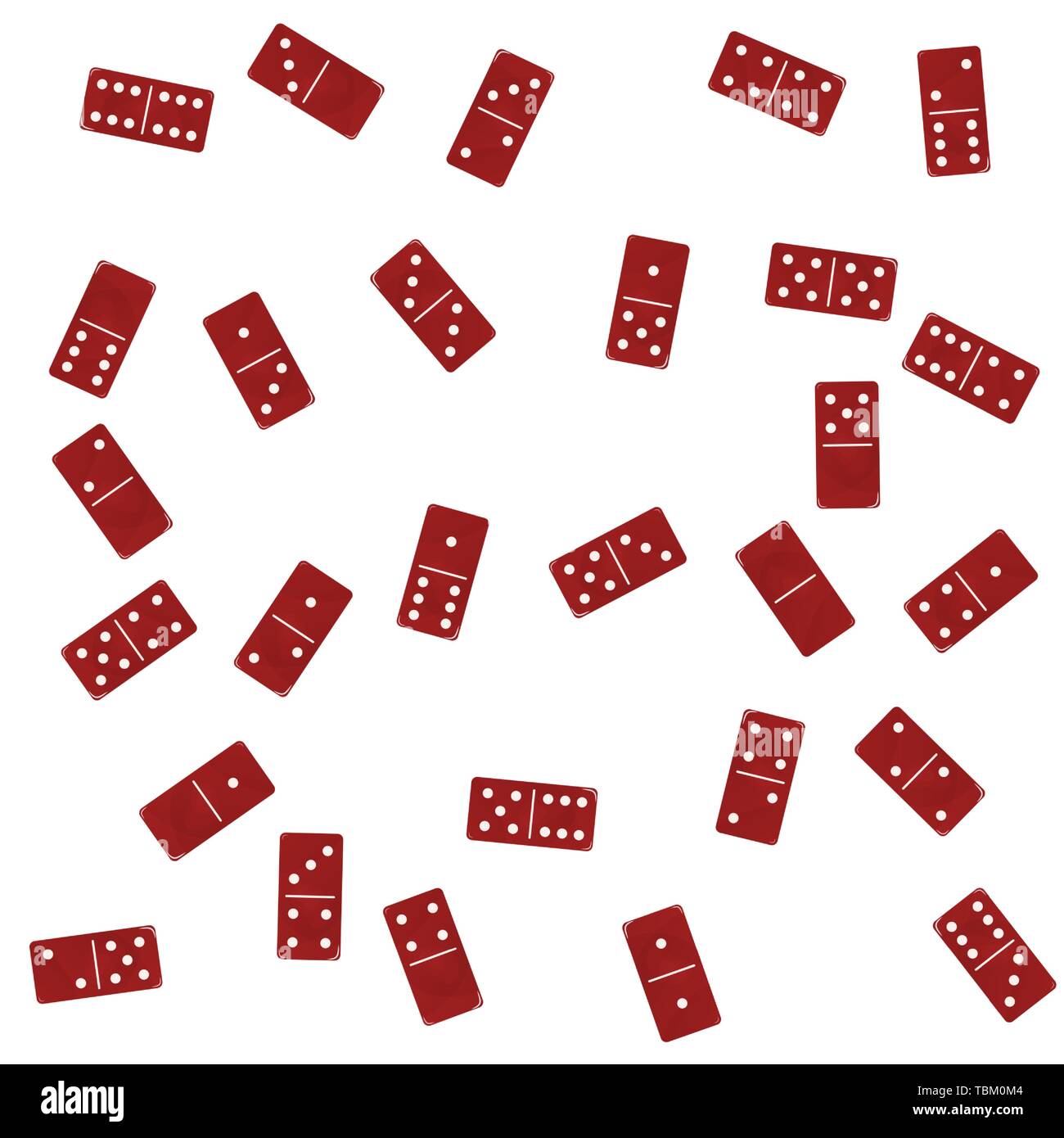 Domino flat, rectangular block. Red brick Vector illustration Stock ...