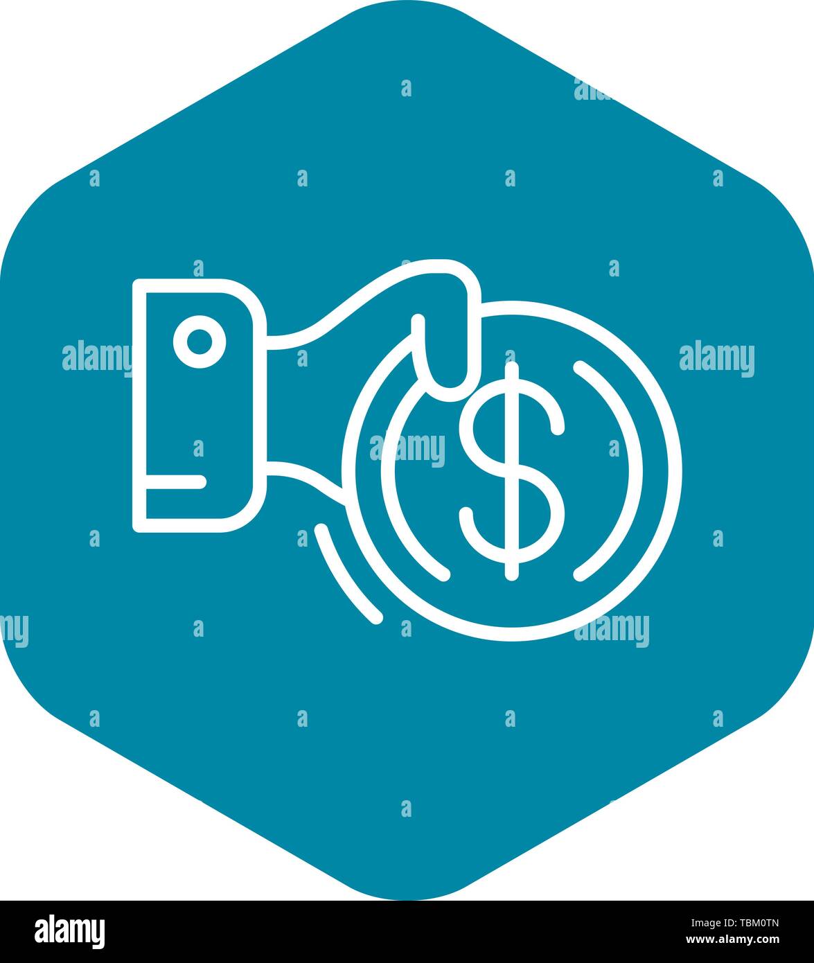 Corruption money coin icon, outline style Stock Vector Image & Art - Alamy