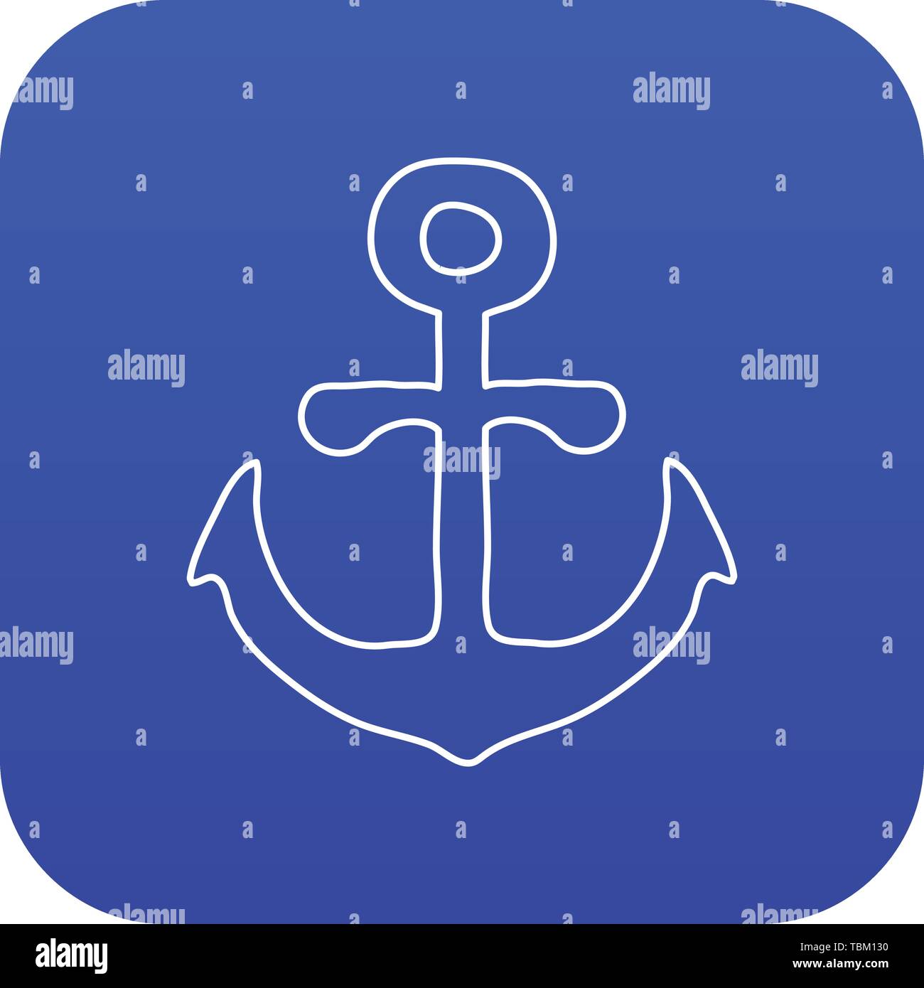 Anchor icon blue vector Stock Vector Image & Art - Alamy