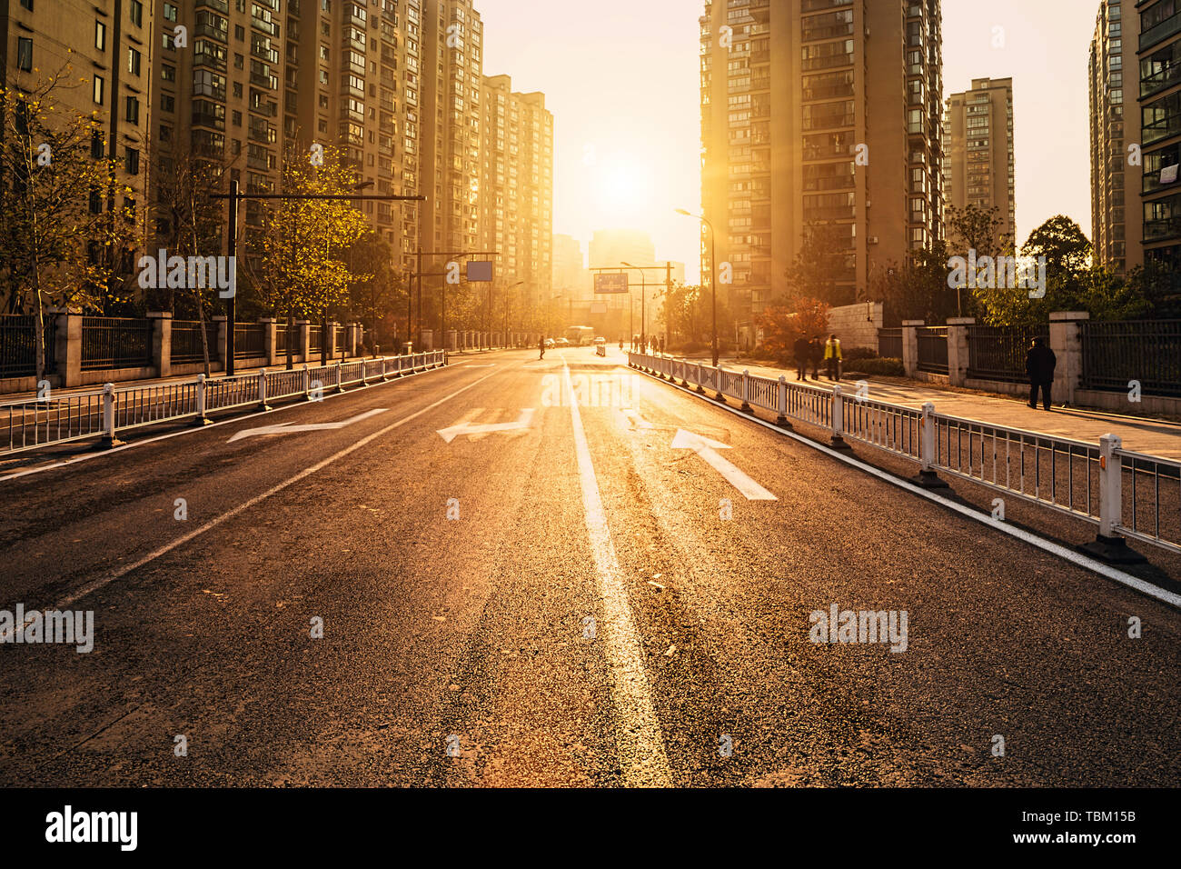 Road and photography at city with sunset Stock Photo - Alamy