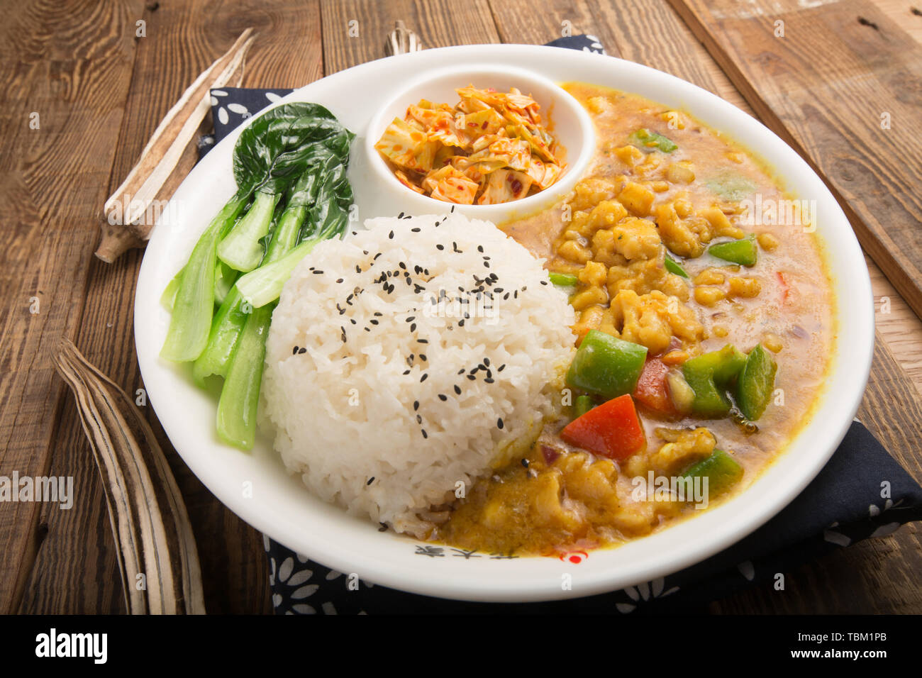 Chicken curry rice Stock Photo - Alamy