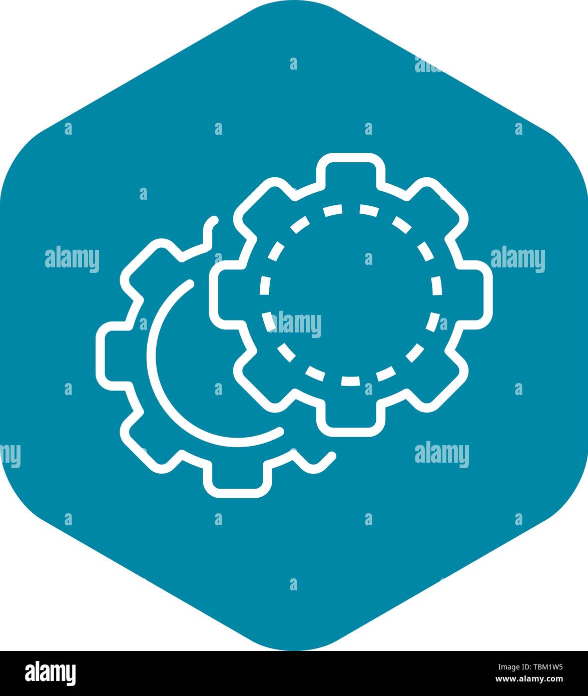 Cog wheel icon, outline style Stock Vector Image & Art - Alamy