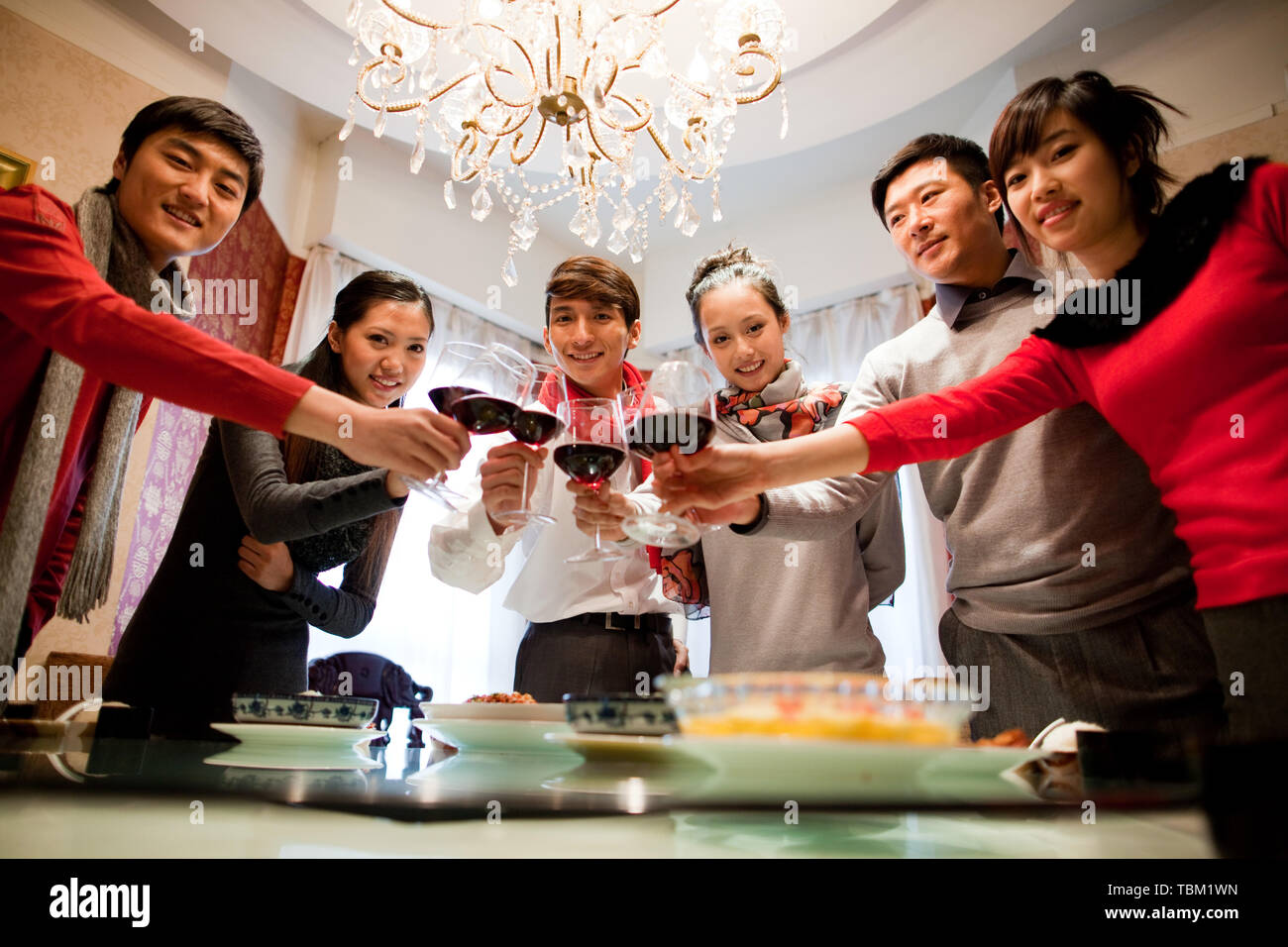 Dinner at the restaurant Stock Photo - Alamy