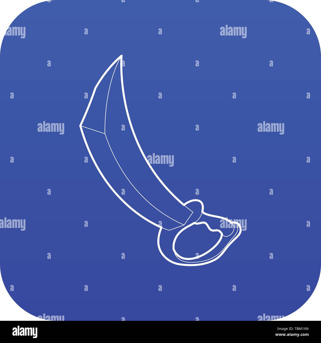 Sword icon blue vector Stock Vector Image & Art - Alamy
