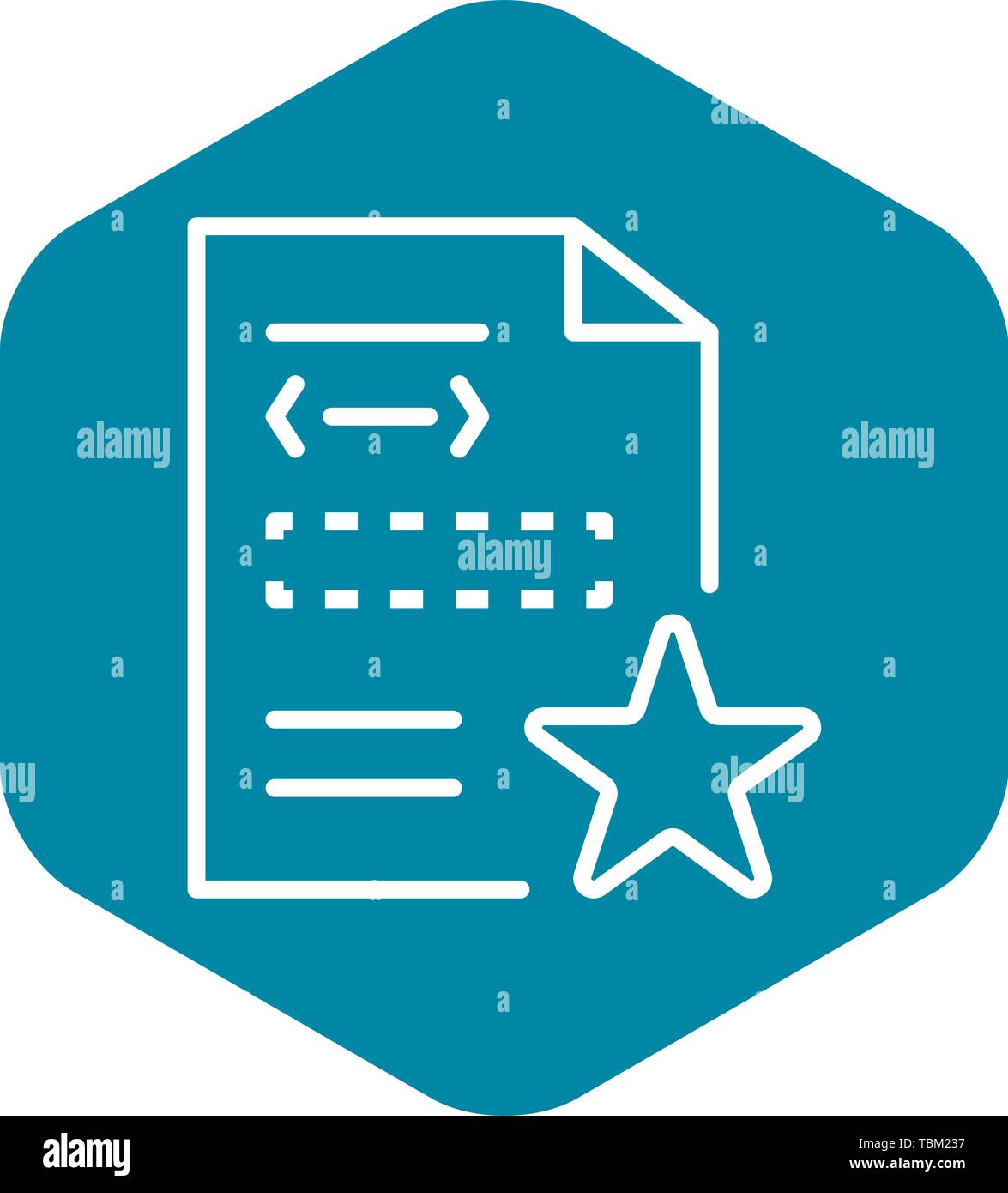 Star security document icon, outline style Stock Vector Image & Art - Alamy