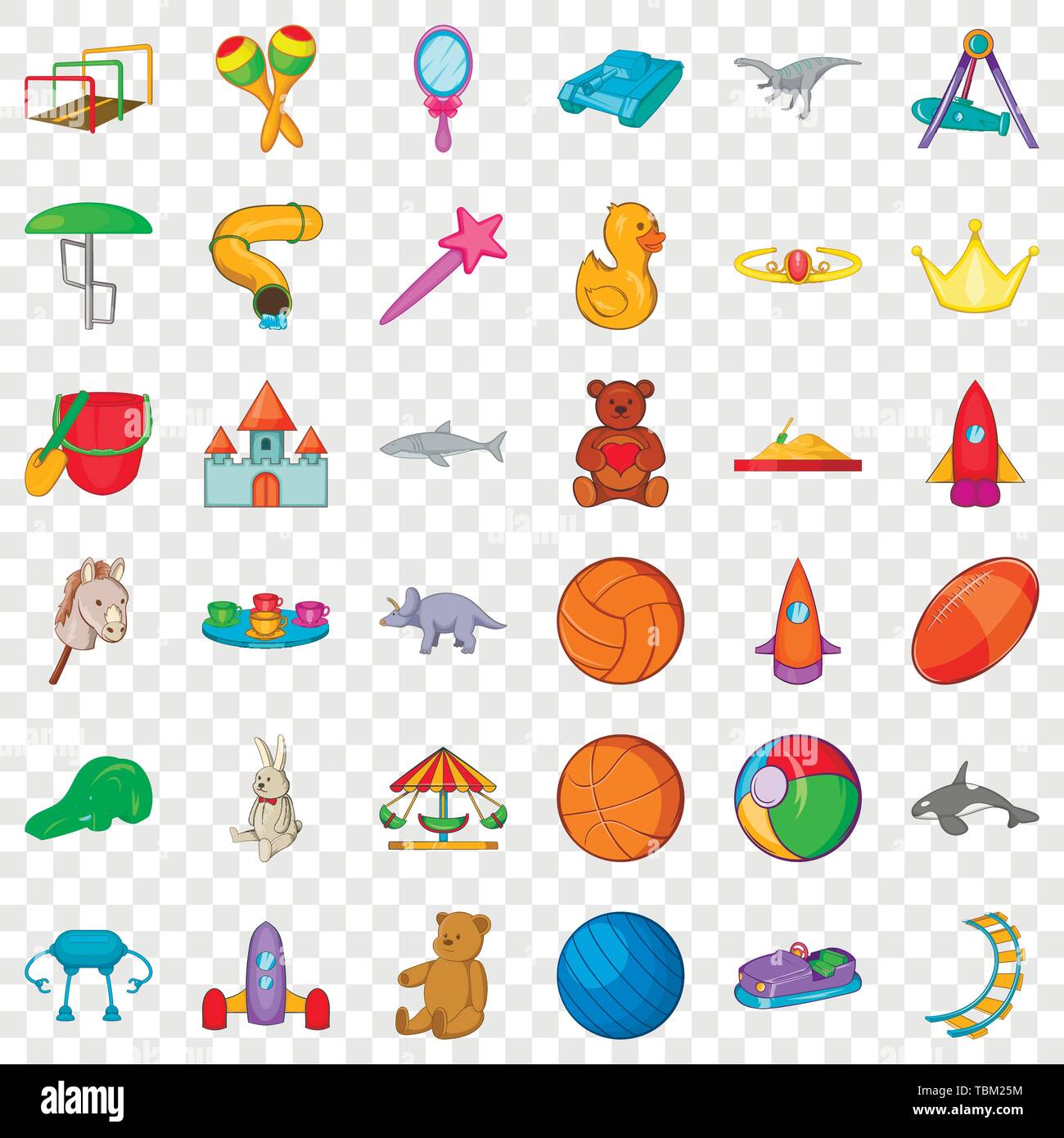 Carousel icons set, cartoon style Stock Vector Image & Art - Alamy