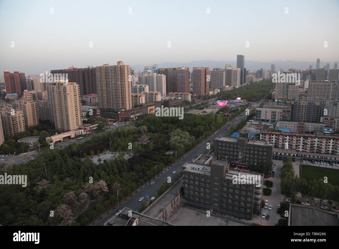 Night view of Xi'an city Stock Photo - Alamy