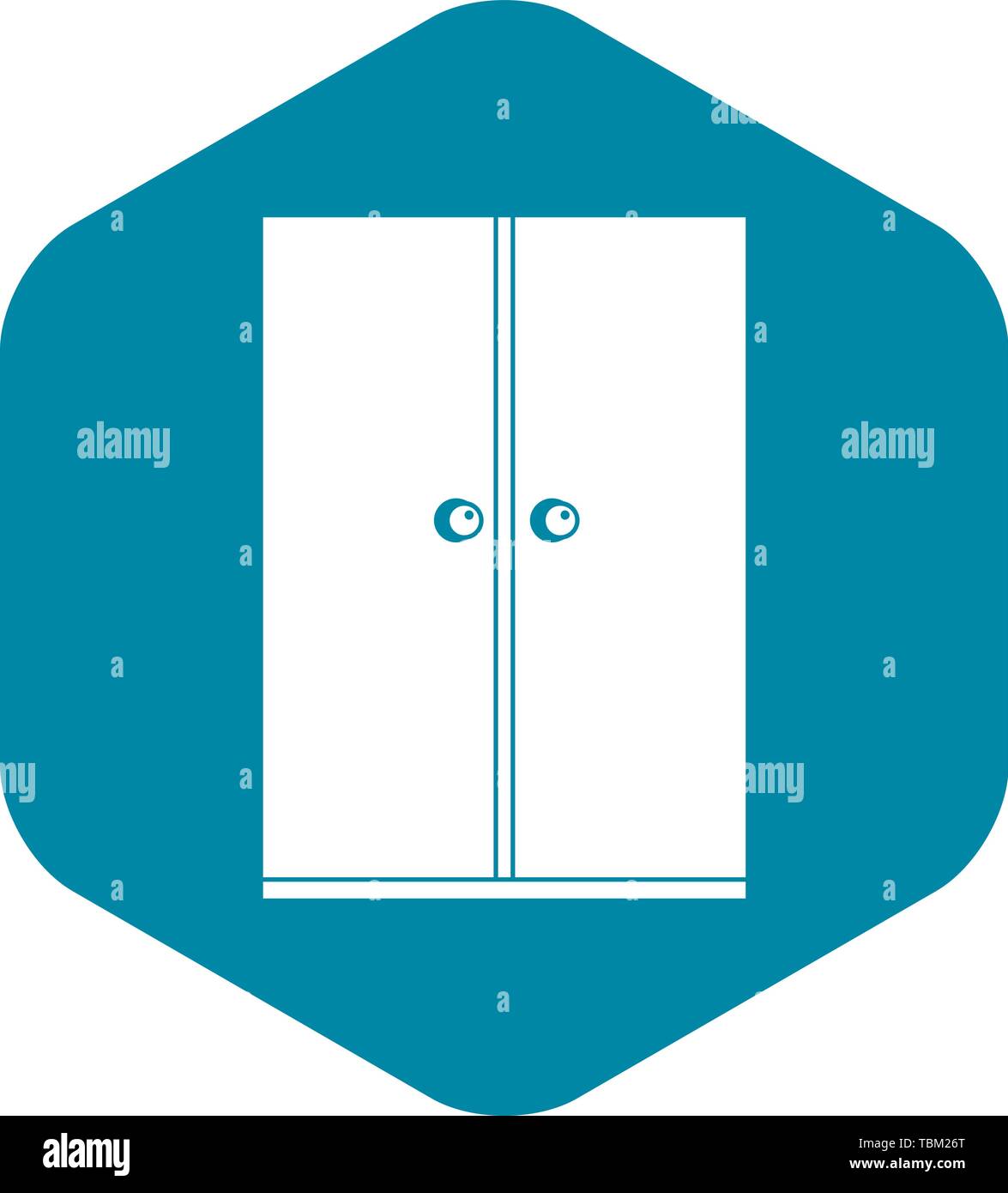 Wooden wardrobe icon simple Stock Vector Image & Art - Alamy