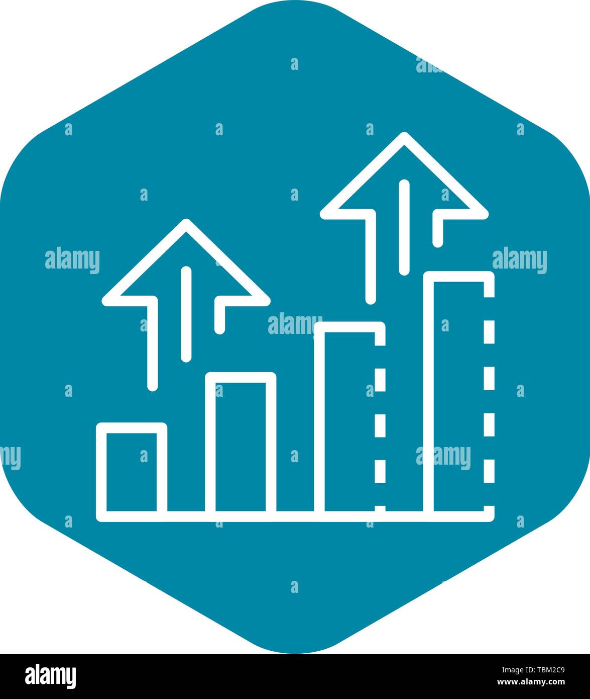 Grow up chart icon, outline style Stock Vector Image & Art - Alamy