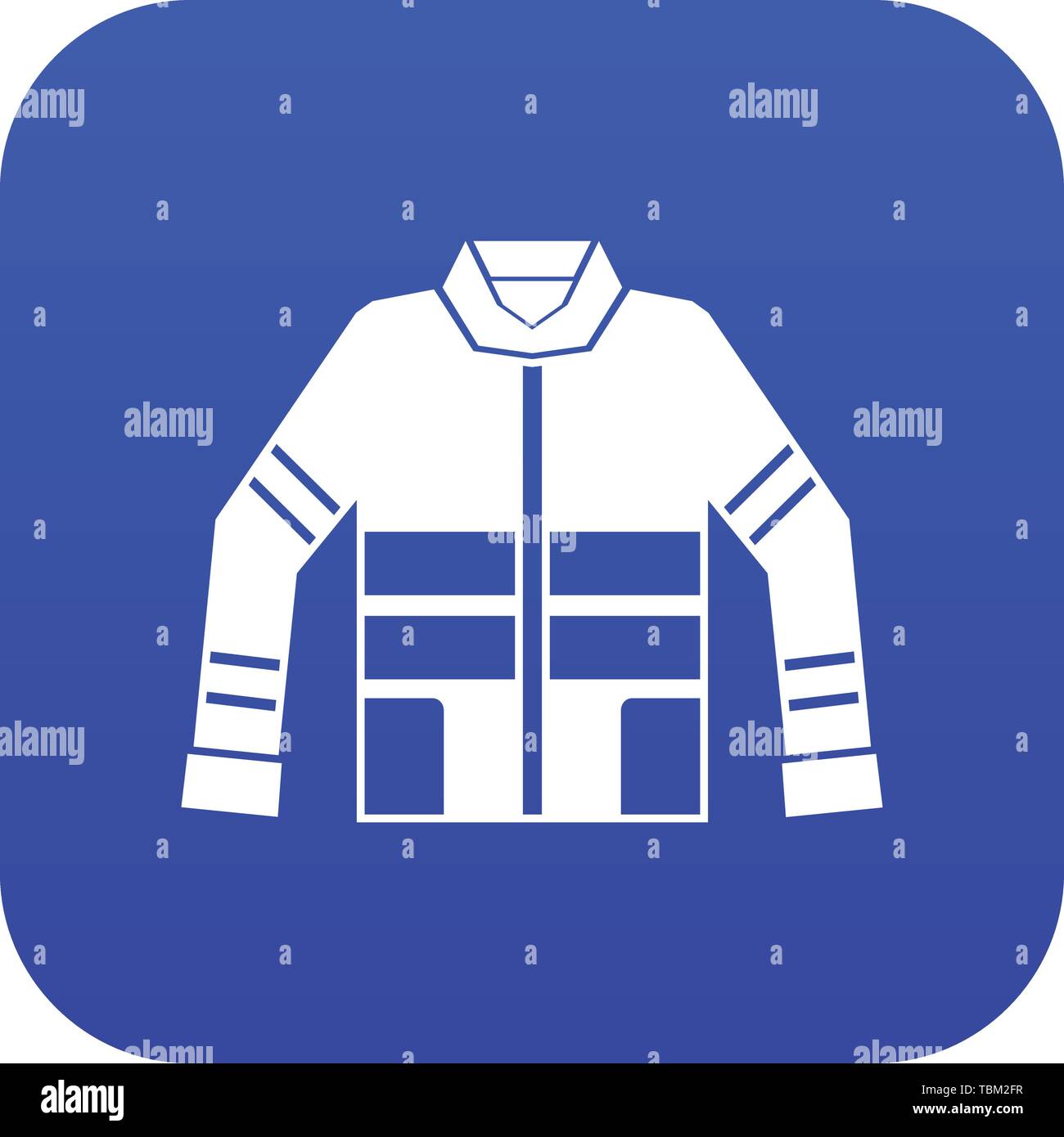Firefighter jacket icon digital blue Stock Vector Image & Art - Alamy