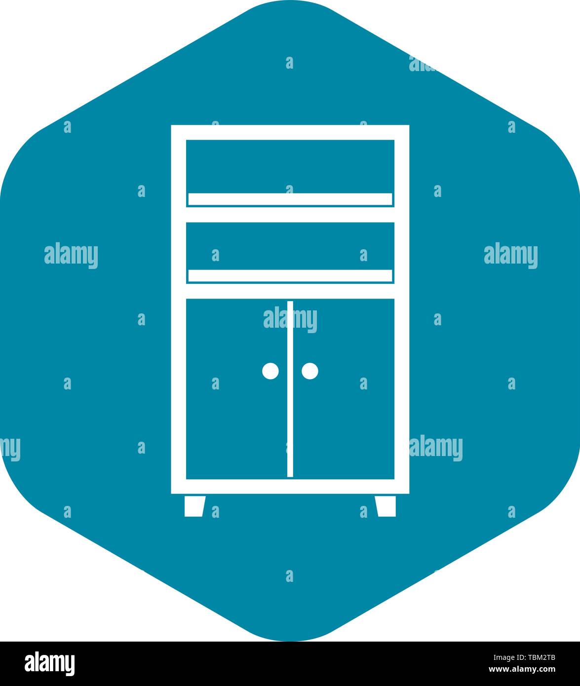 Wooden cabinet icon simple Stock Vector Image & Art - Alamy