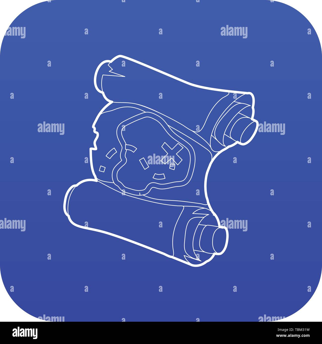Map icon blue vector Stock Vector Image & Art - Alamy