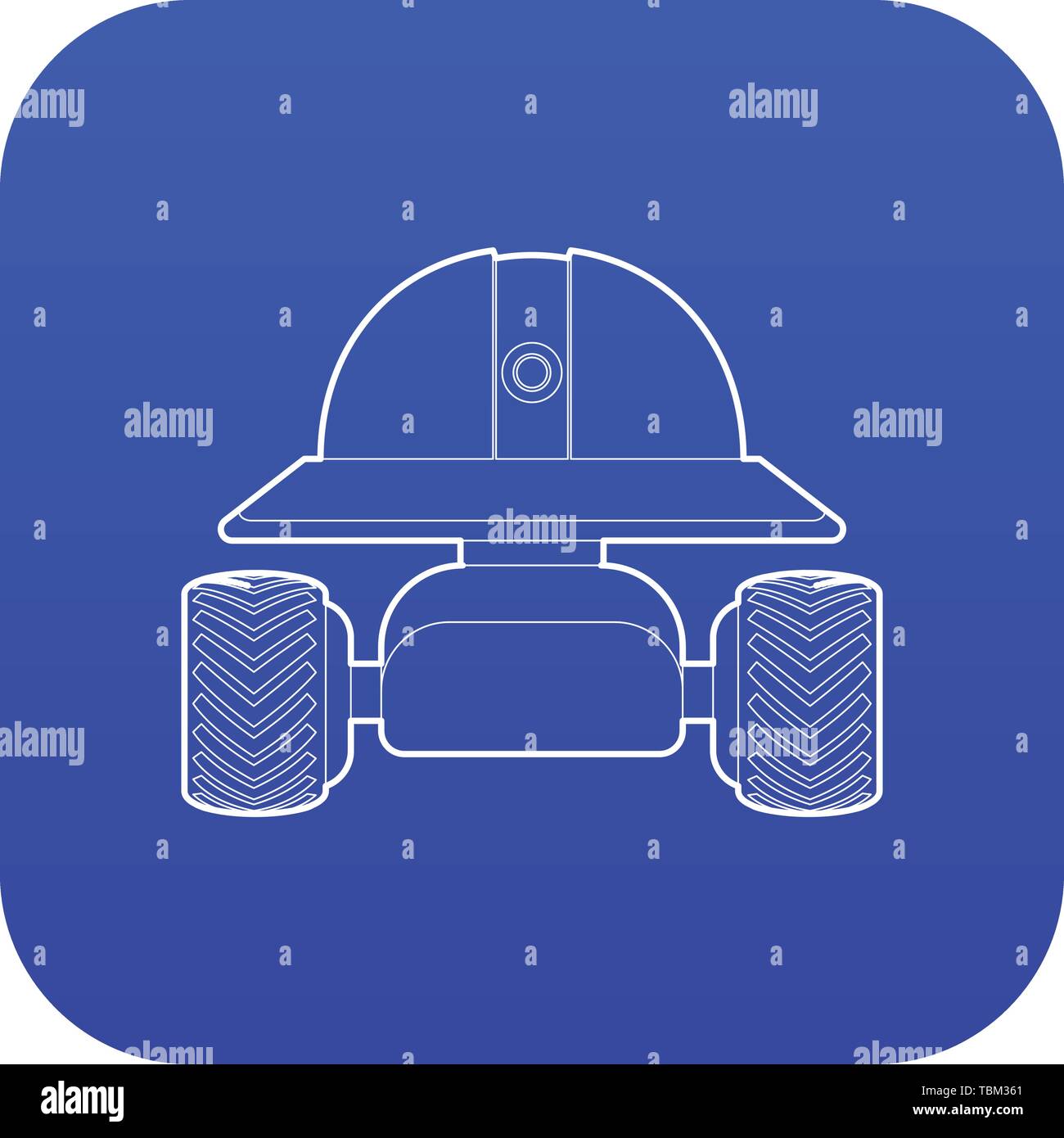 Smart robot icon blue vector Stock Vector Image & Art - Alamy