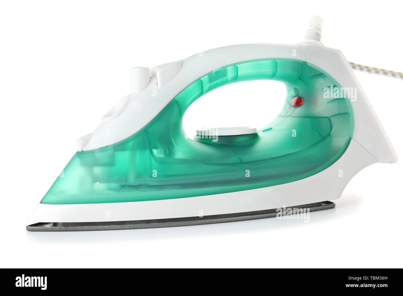 Modern iron on white background Stock Photo - Alamy