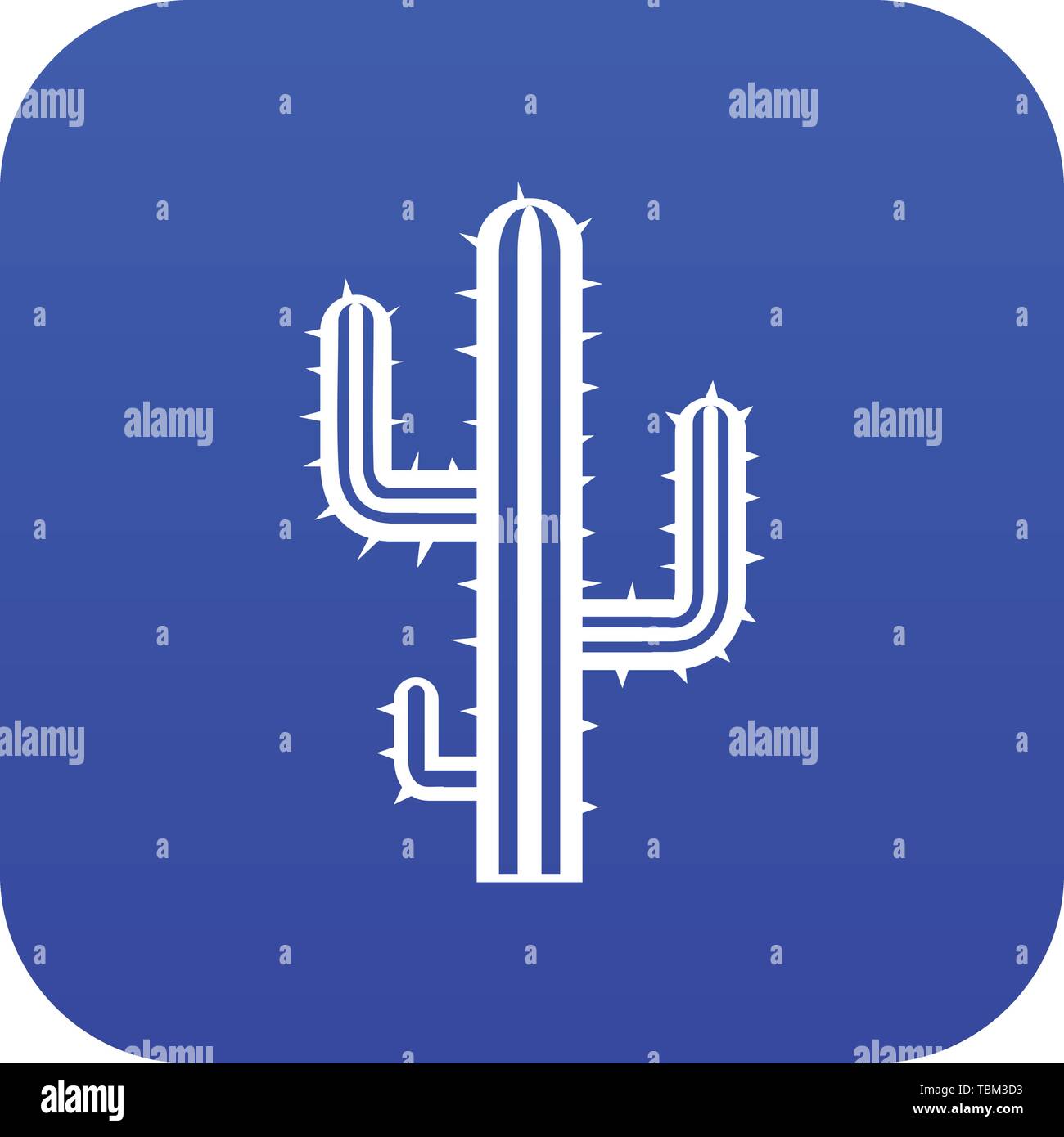 Cactus icon digital blue Stock Vector Image & Art - Alamy