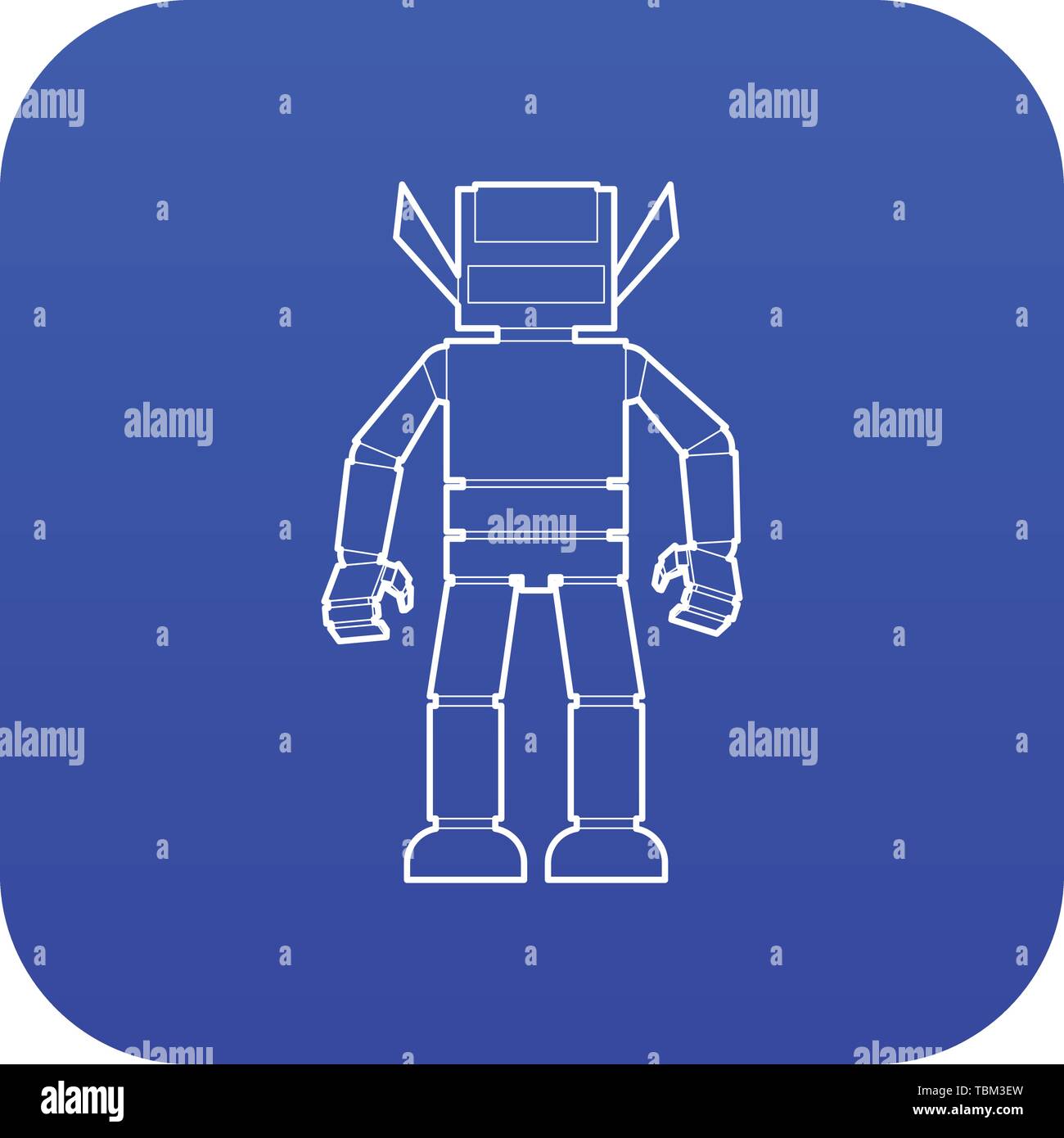 Humanoid robot icon blue vector Stock Vector Image & Art - Alamy
