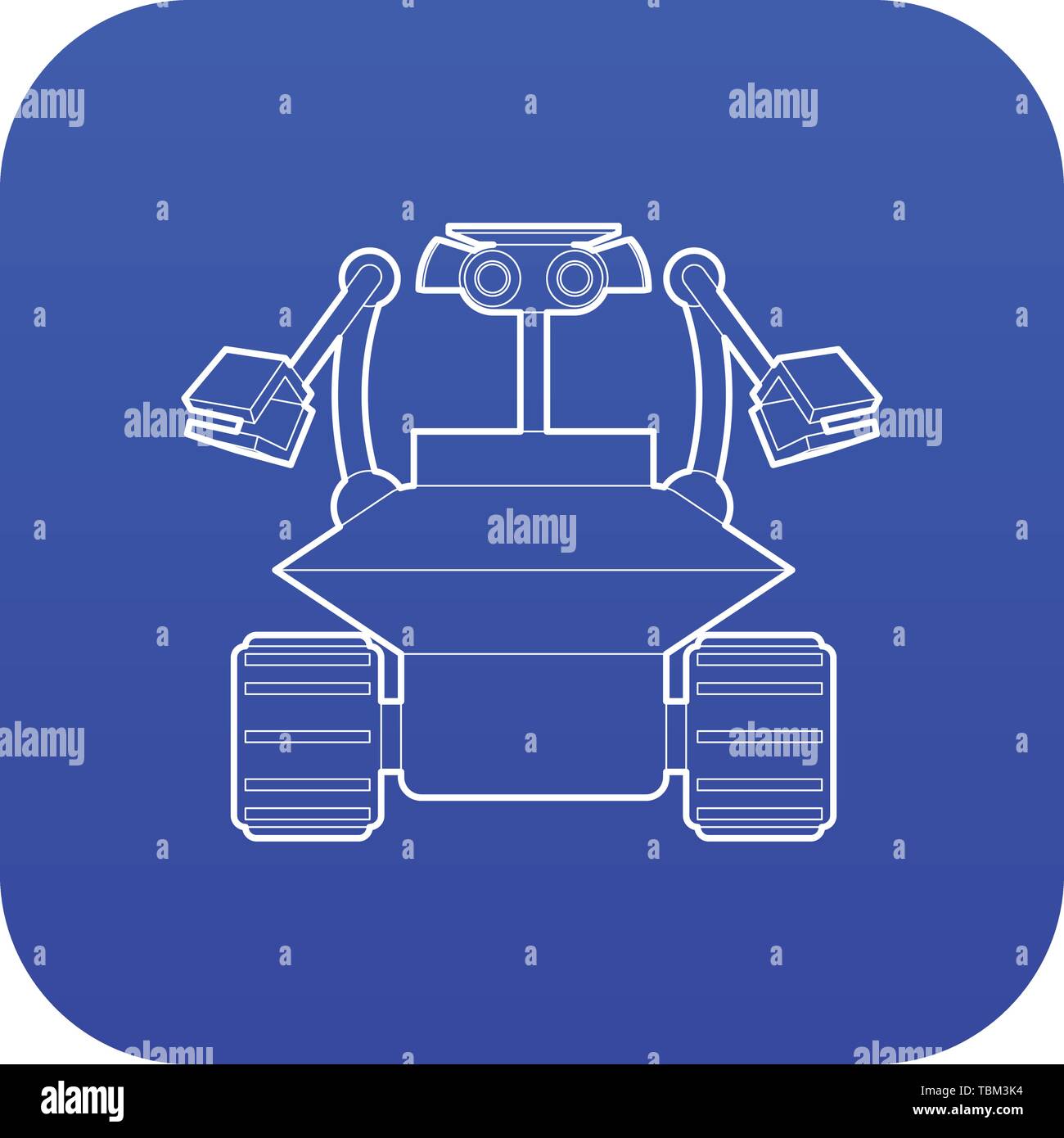 Robot collector icon blue vector Stock Vector Image & Art - Alamy