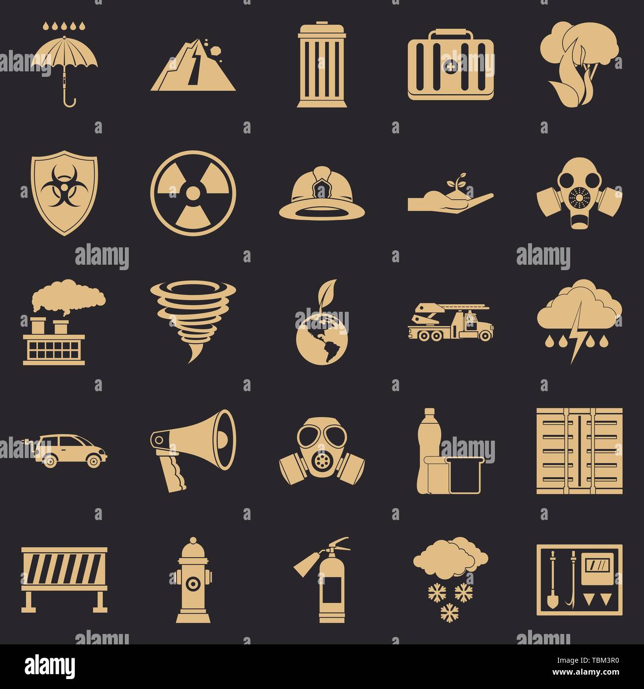 Affliction icons set, simple style Stock Vector Image & Art - Alamy