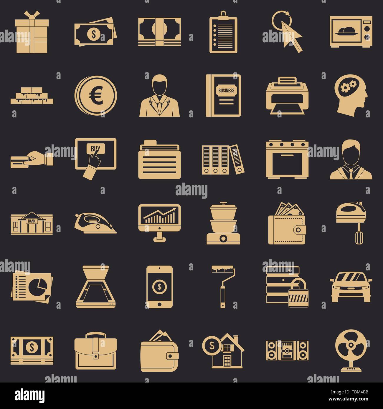 Crediting icons set, simple style Stock Vector Image & Art - Alamy