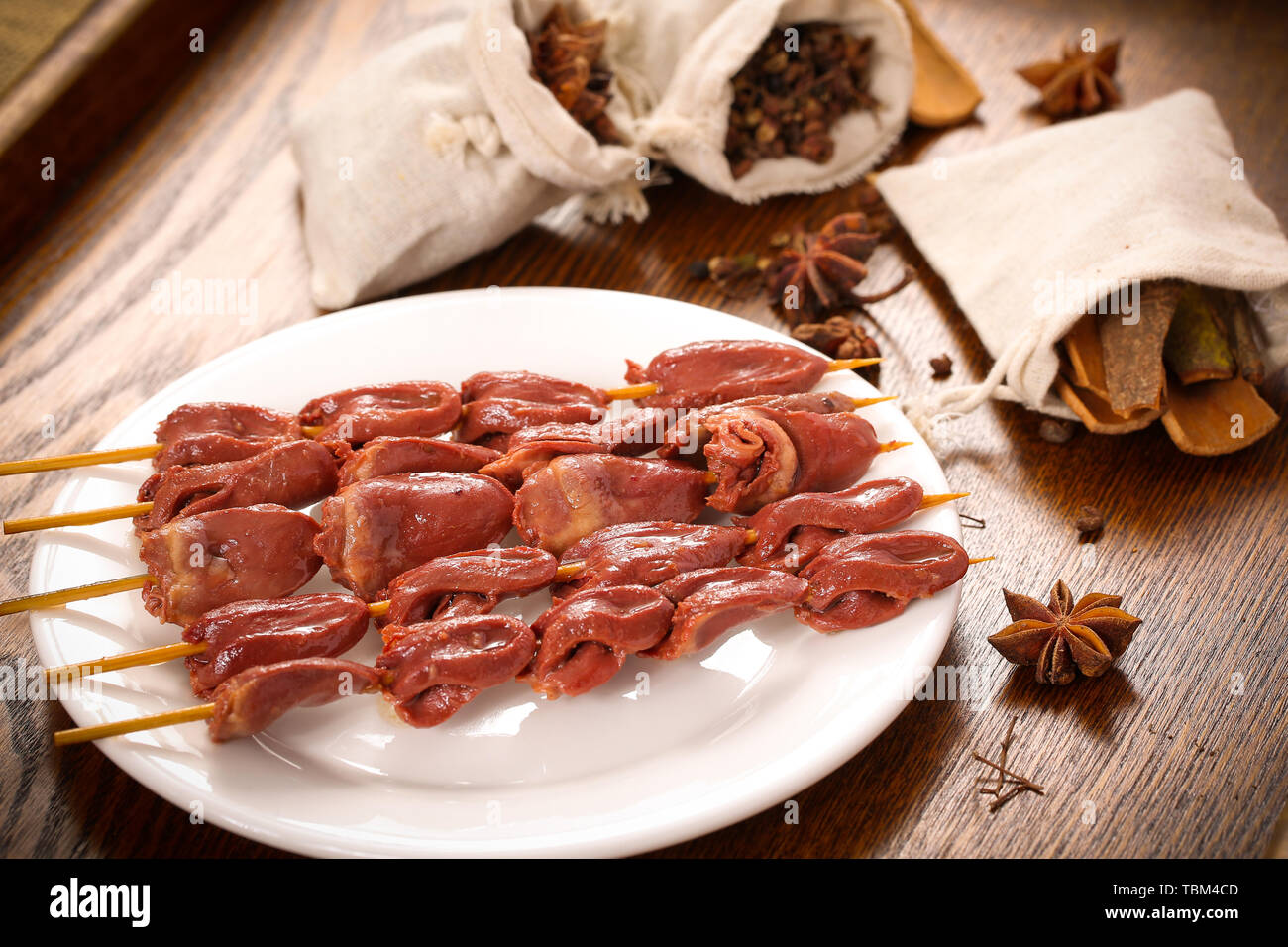Duck neck spiced duck neck brine duck neck Stock Photo - Alamy