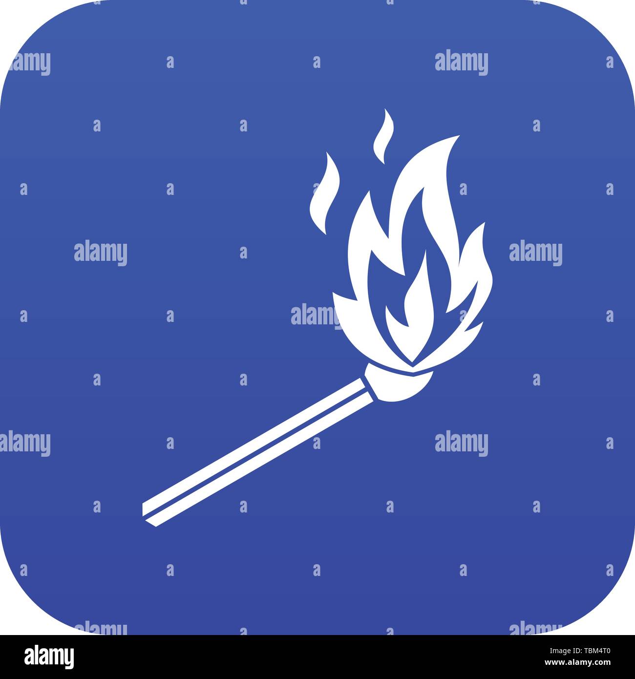 Match flame icon digital blue Stock Vector Image & Art - Alamy