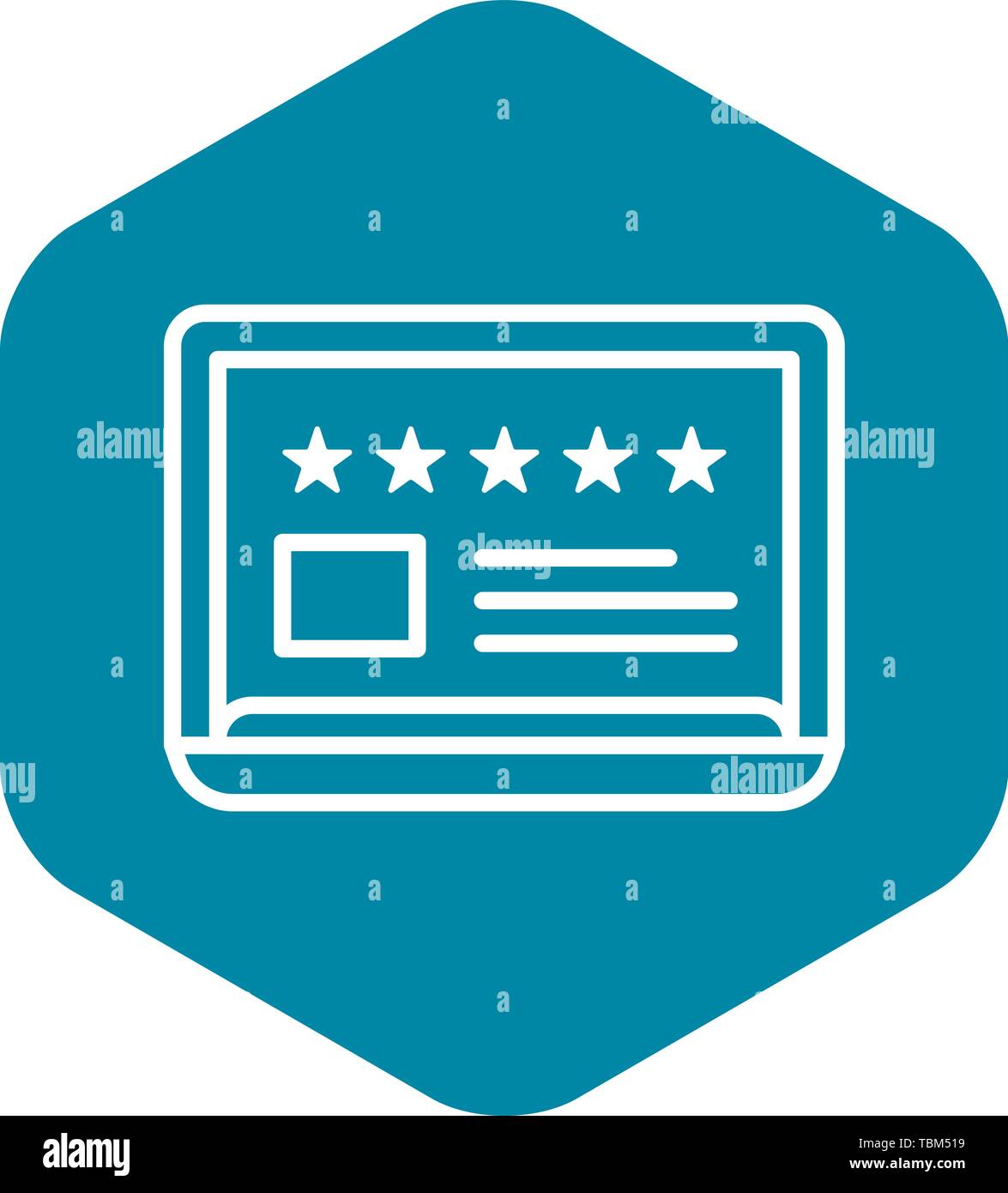 Rating 5 star paper icon, outline style Stock Vector Image & Art - Alamy