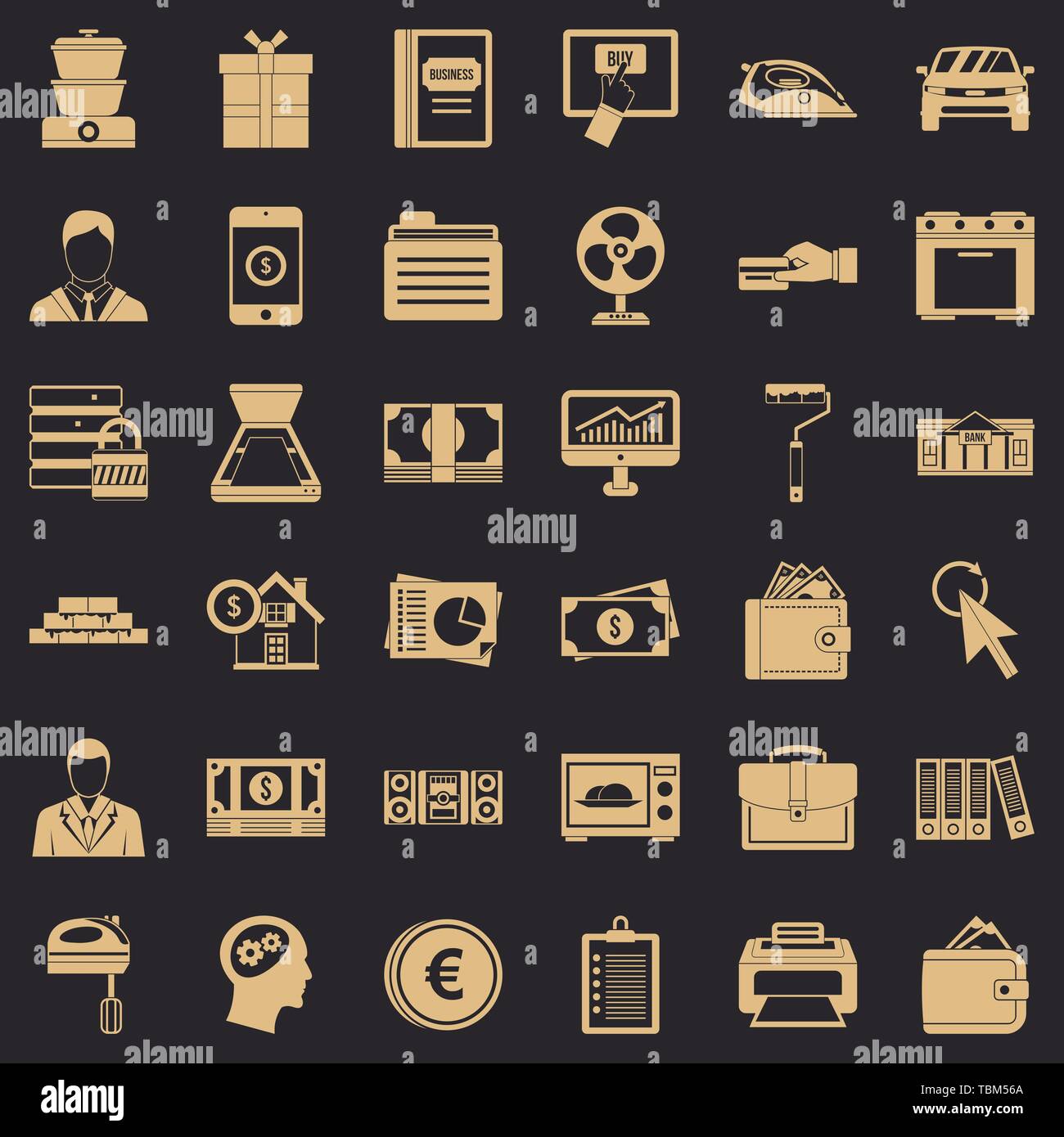 Credit icons set, simple style Stock Vector Image & Art - Alamy