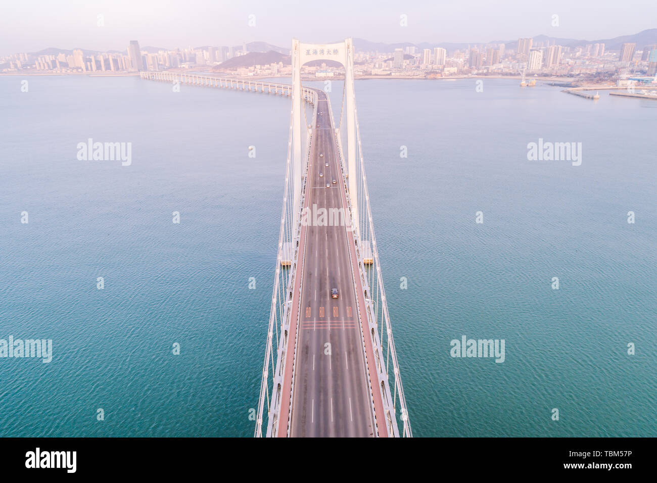 Urban buildings and cross sea bridges hi-res stock photography and ...