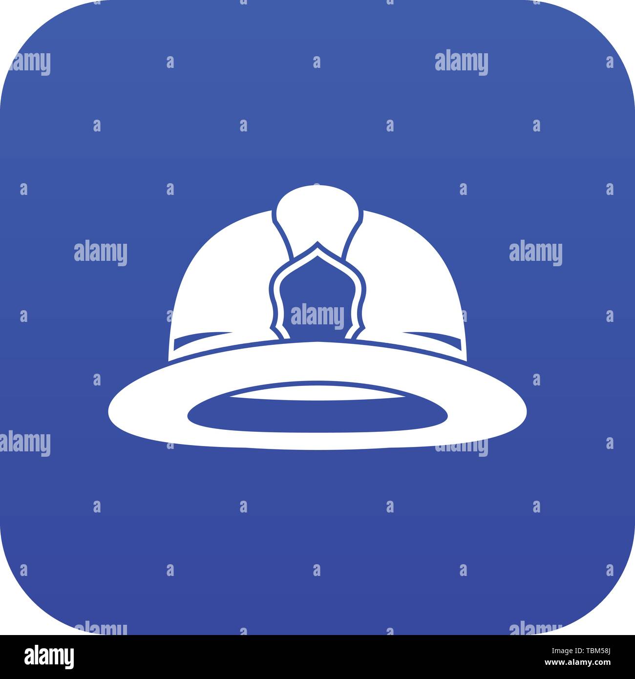 Fireman helmet icon digital blue Stock Vector Image & Art - Alamy