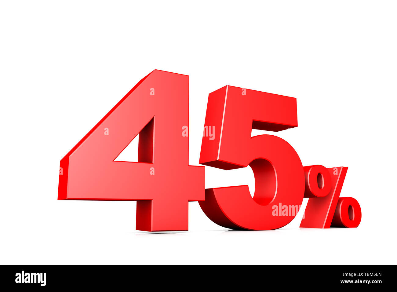 3d illustration business number 45 percent Stock Photo - Alamy