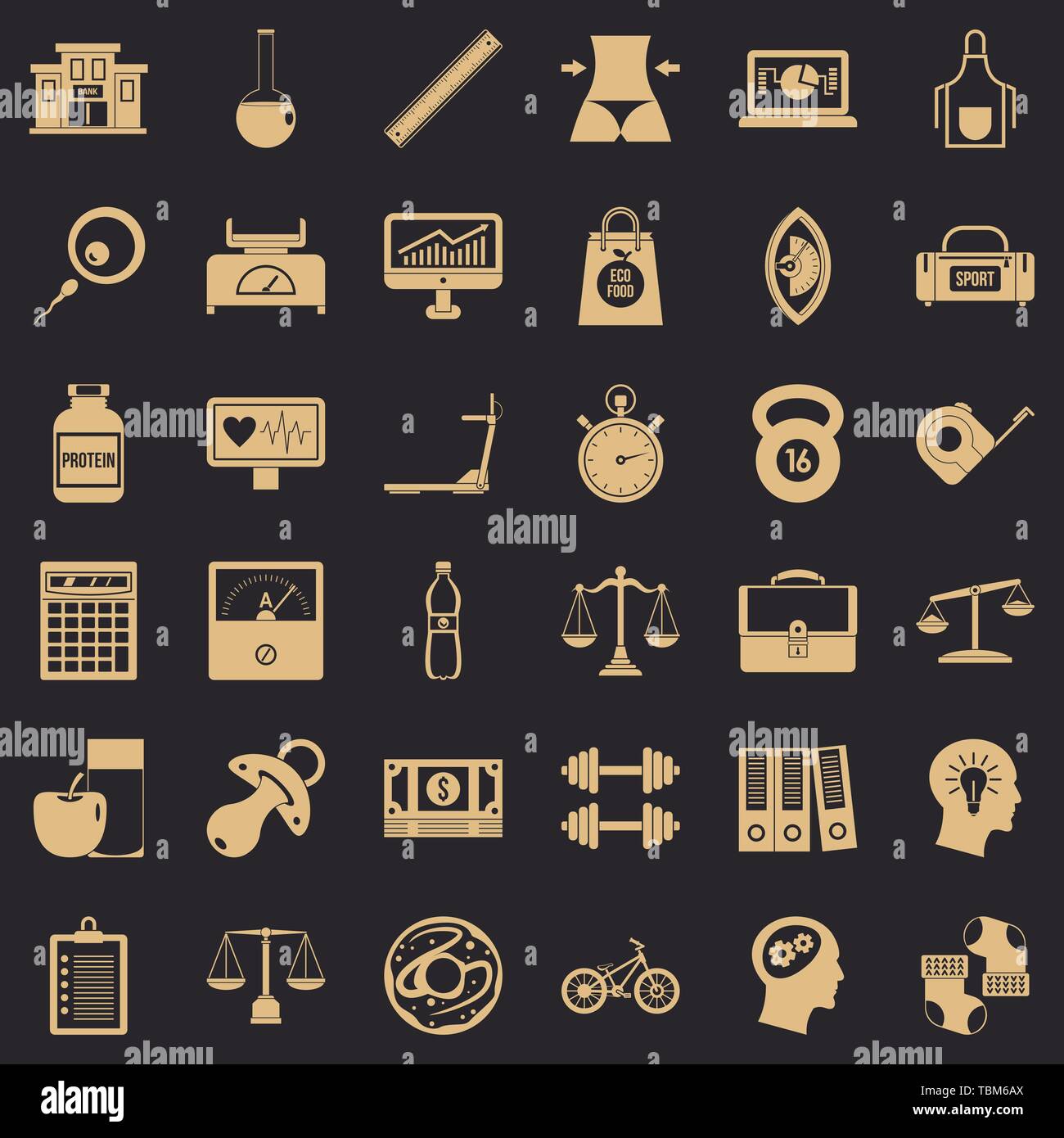Balance icons set, simple style Stock Vector Image & Art - Alamy