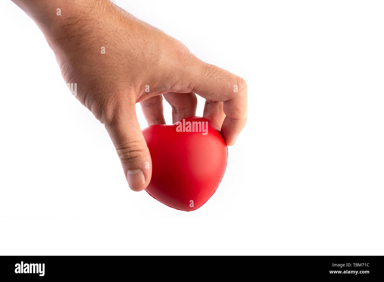 Hand holding and giving for donation on isolated white background ...