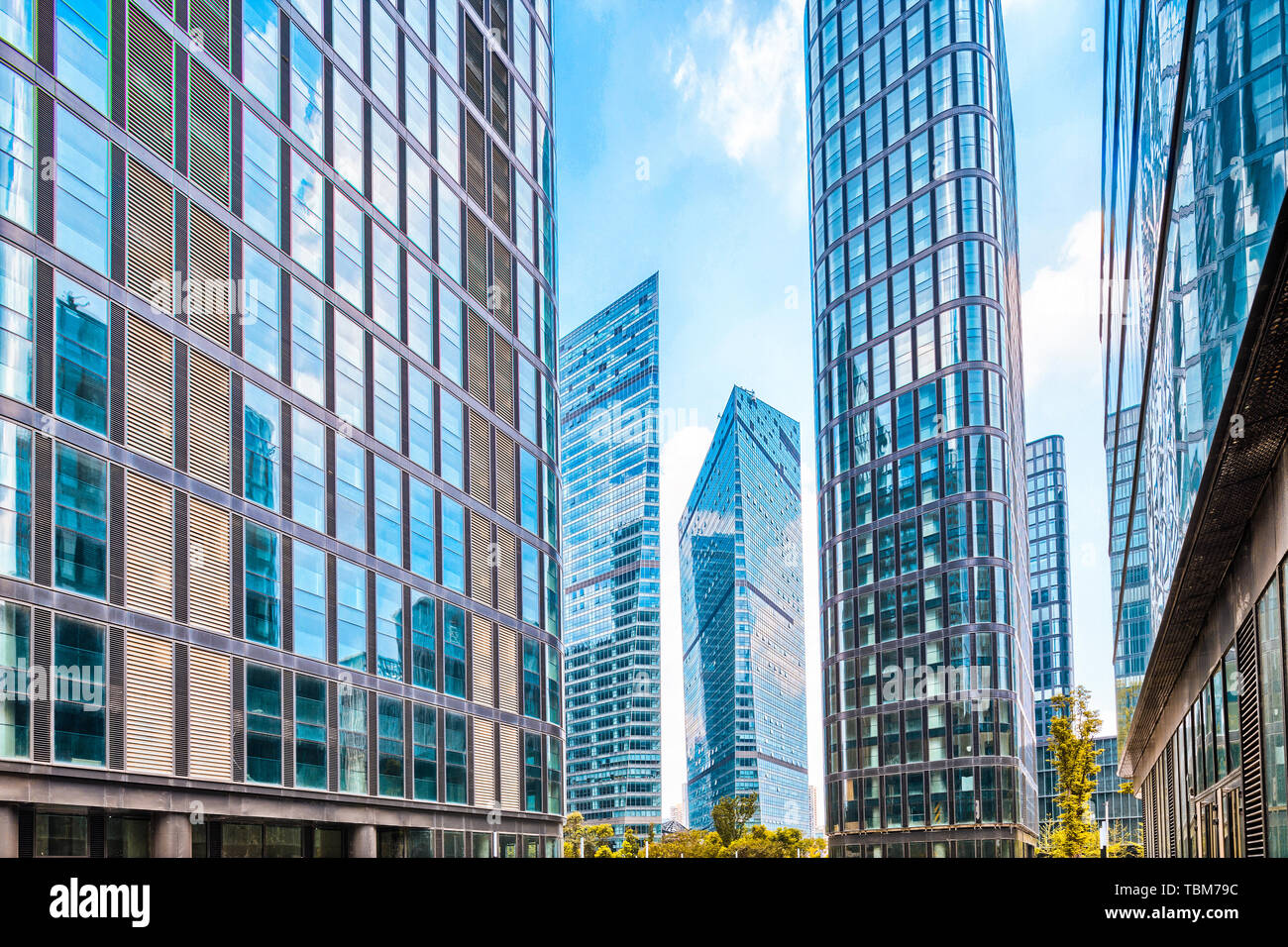 Skyscrapers in modern city Stock Photo - Alamy
