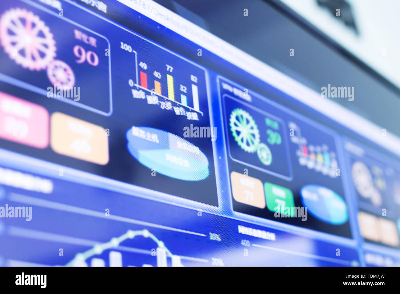 Data center monitor graph hi-res stock photography and images - Alamy
