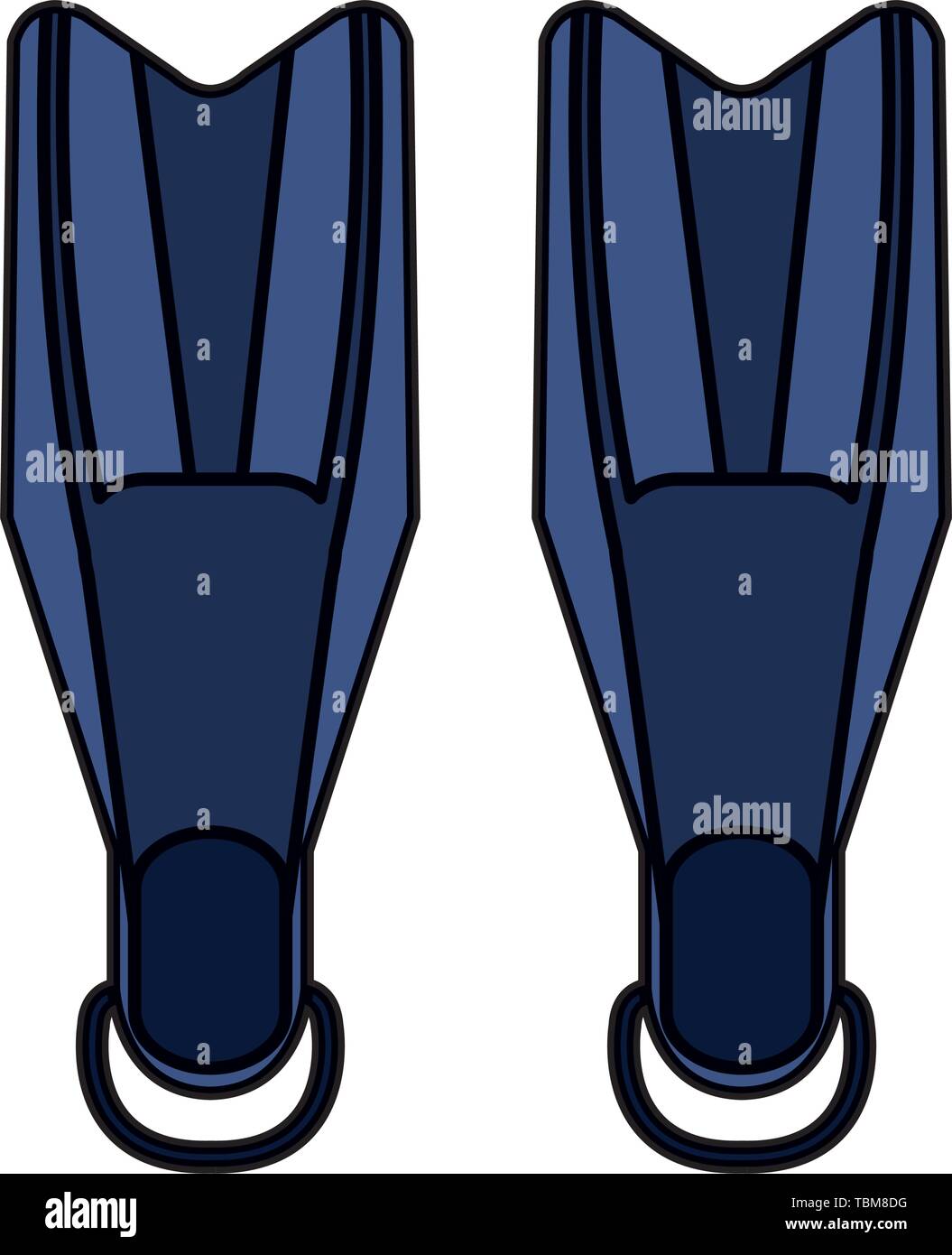 diving fins equipment isolated icon Stock Vector Image & Art - Alamy