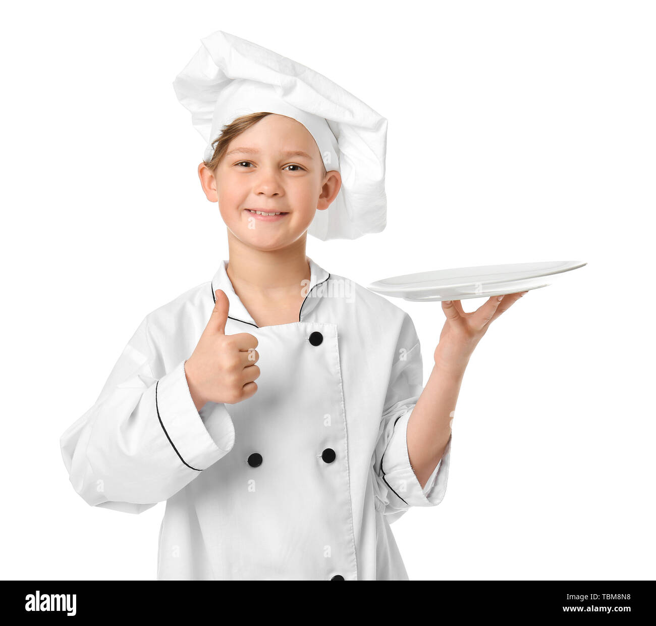 Funny little chef on white background Stock Photo - Alamy