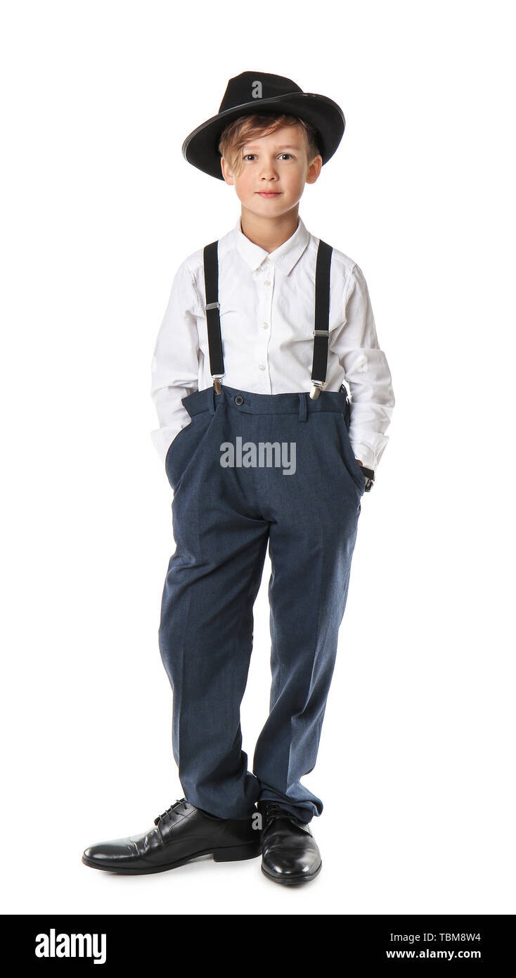 Little special agent on white background Stock Photo - Alamy