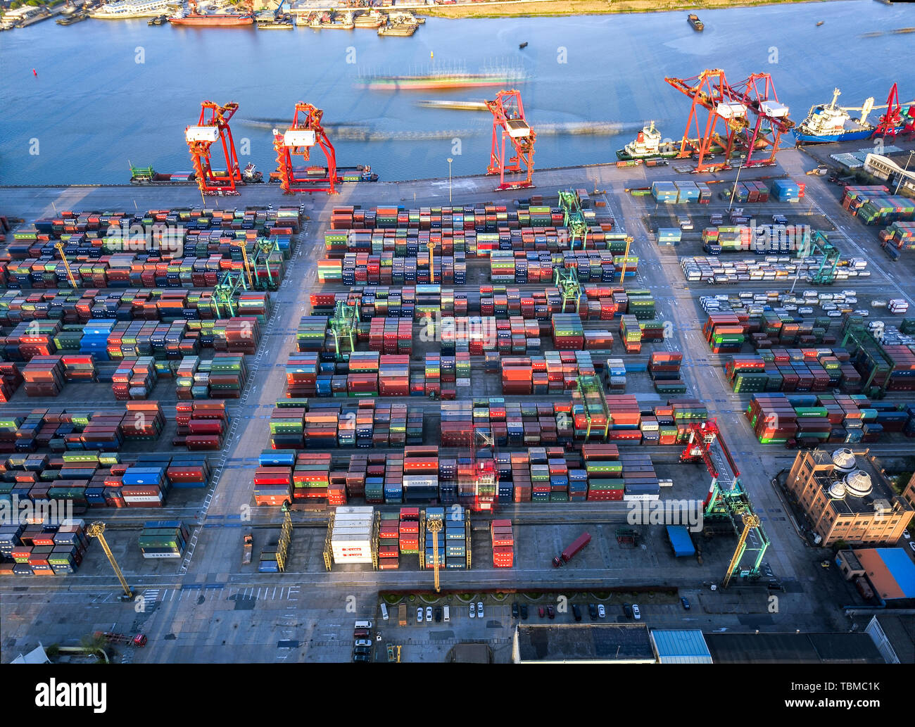 Modern international metropolis with busy busy areas hi-res stock ...
